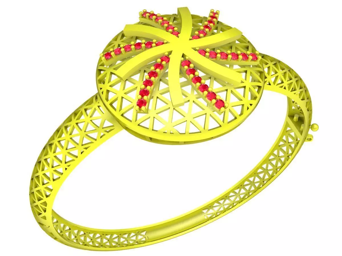 Openwork Round Geometric Ring 3D Jewelry Model 6399 3D model 3D ...