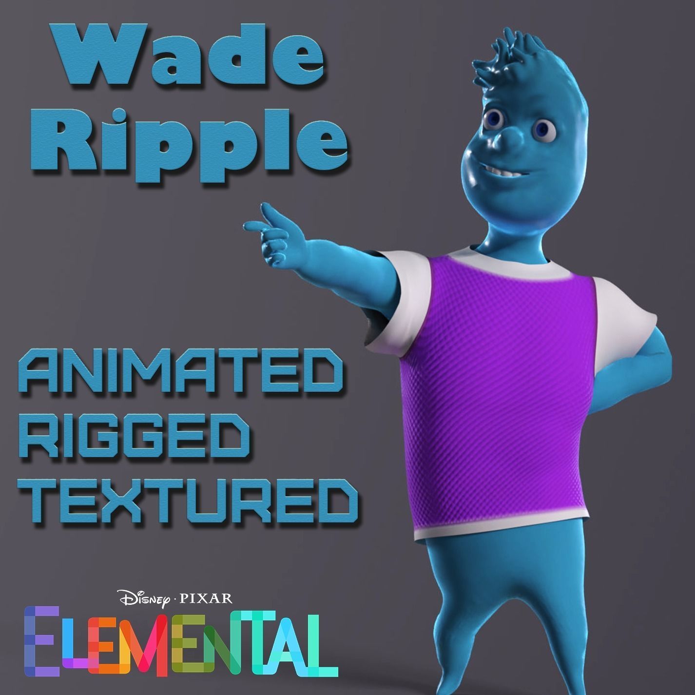 3D model Wade Ripple from Elemental Animated PBR and Textured VR / AR ...