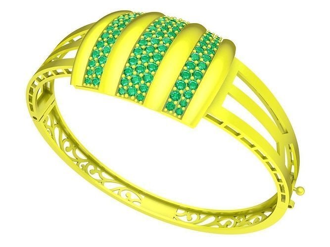 6418 korean diamond bangle 3D model 3D printable | CGTrader