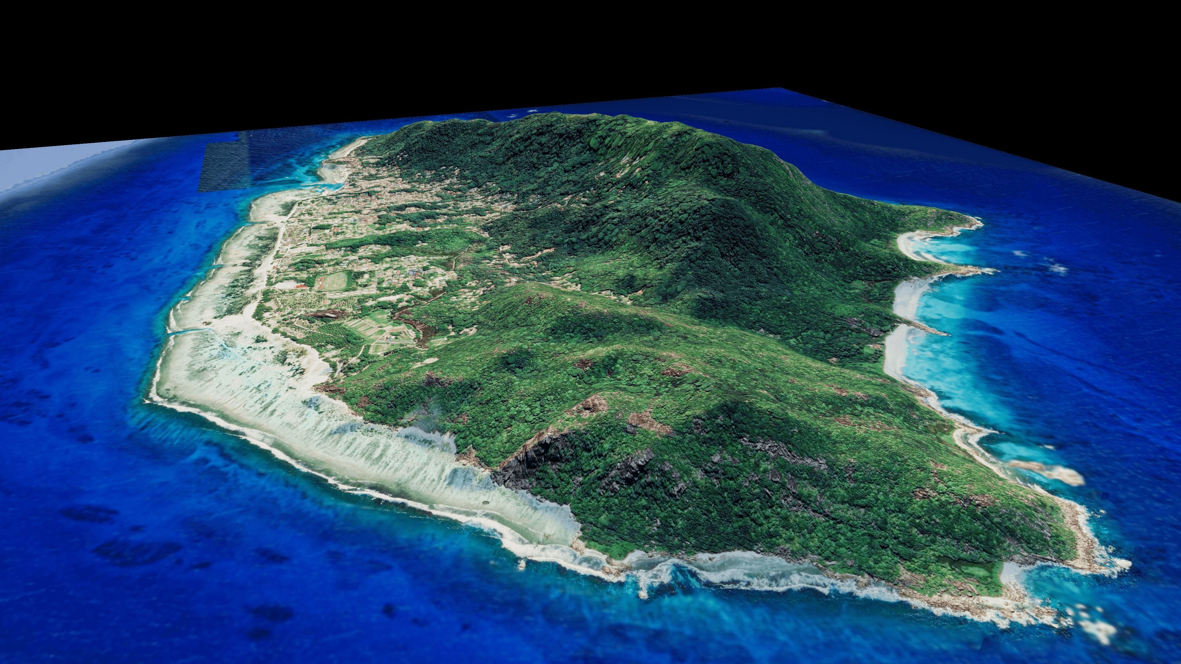 La Digue Island 3d model terrain 3D model | CGTrader
