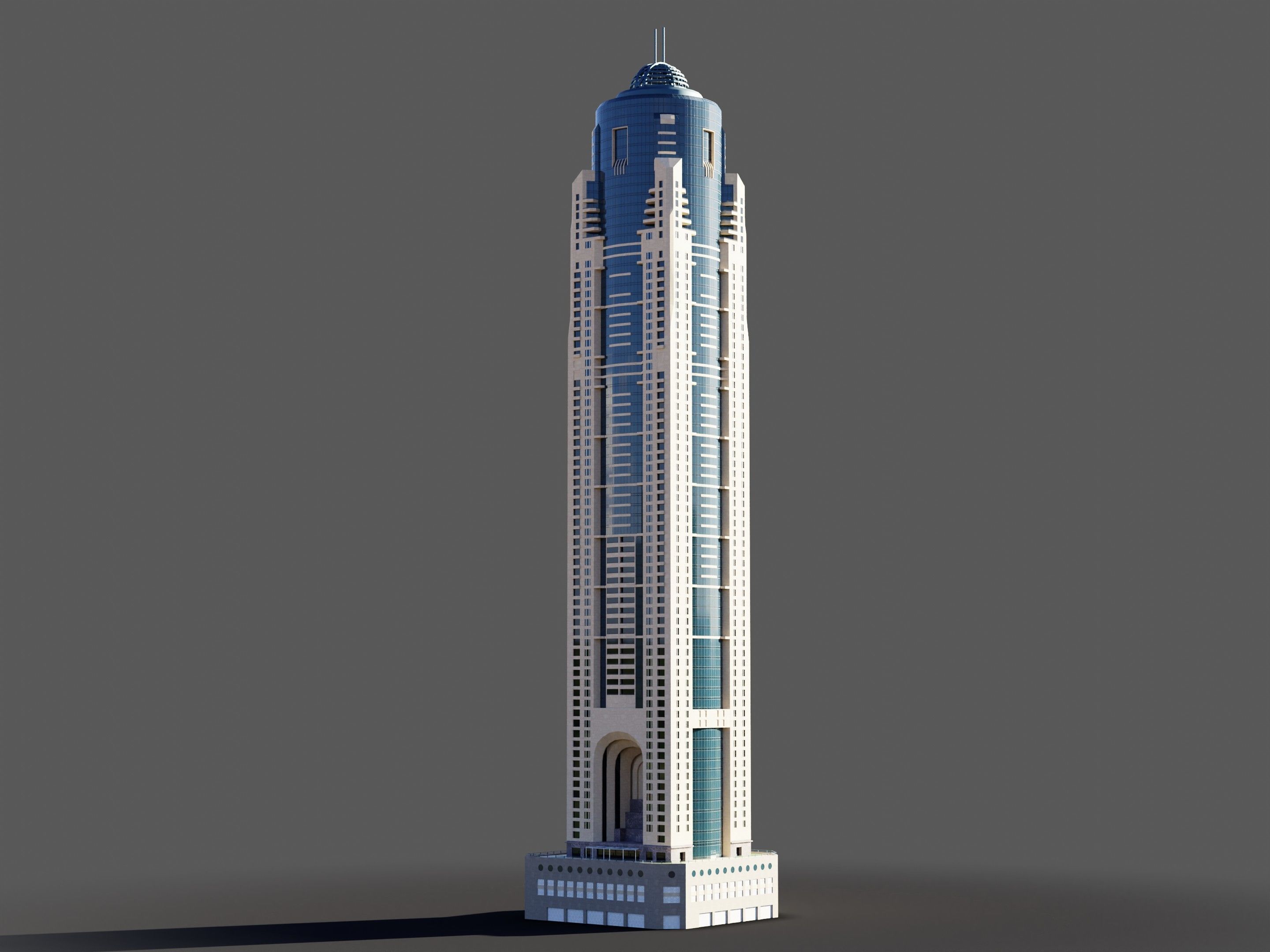 Marriott Harbour Hotel - Dubai marina 3D model | CGTrader