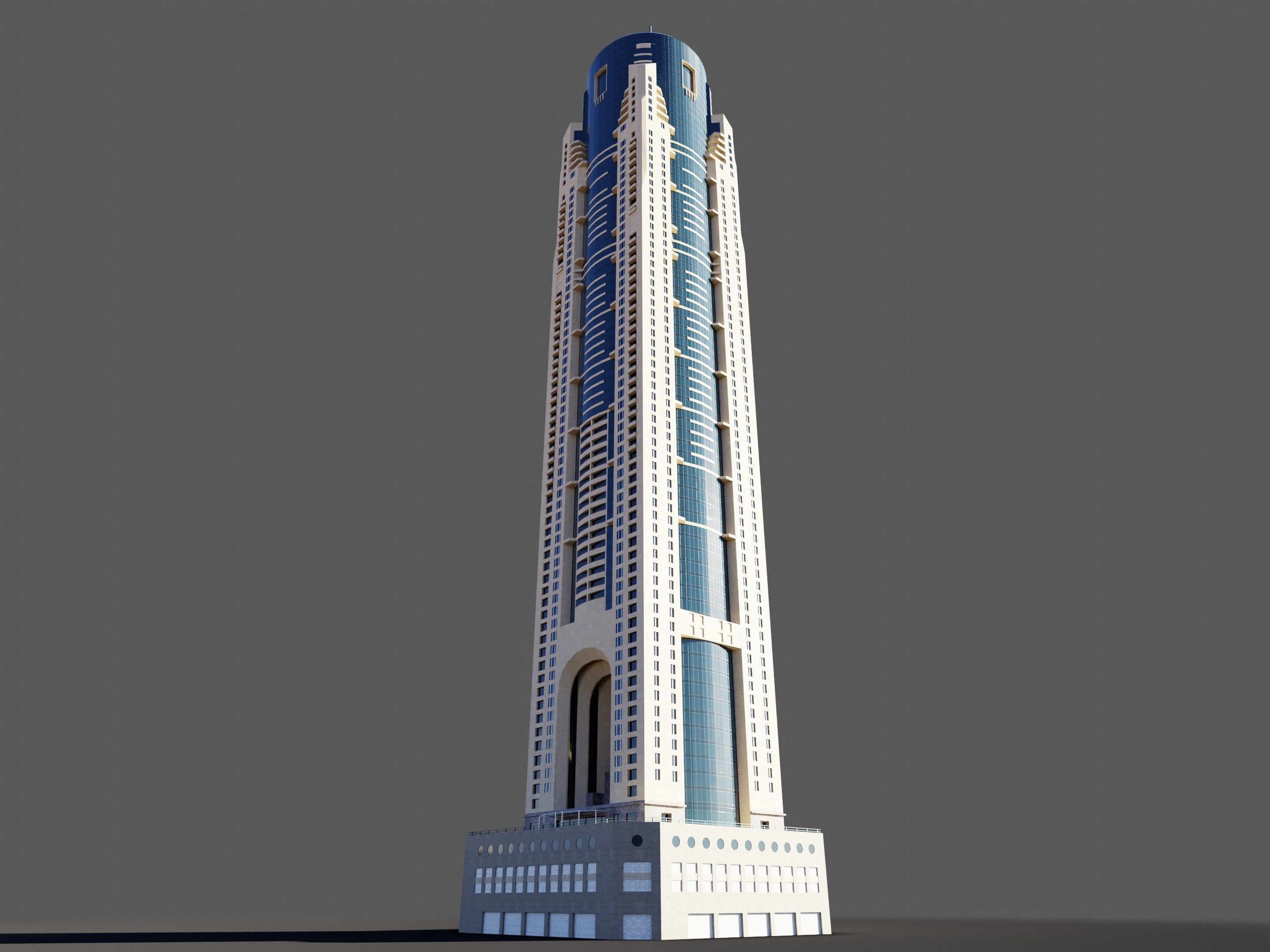 Marriott Harbour Hotel - Dubai marina 3D model | CGTrader