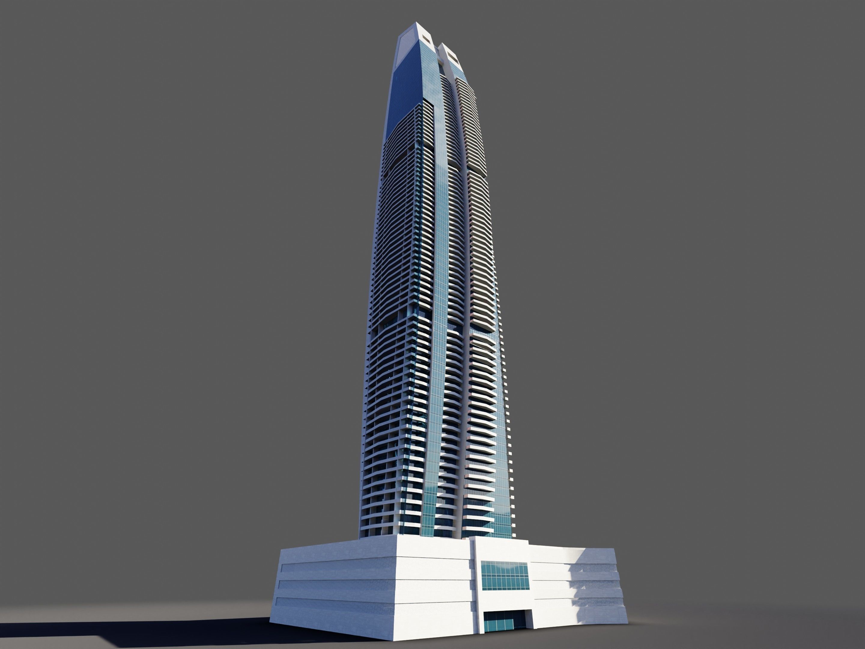 DAMAC Heights - Dubai marina 3D model | CGTrader