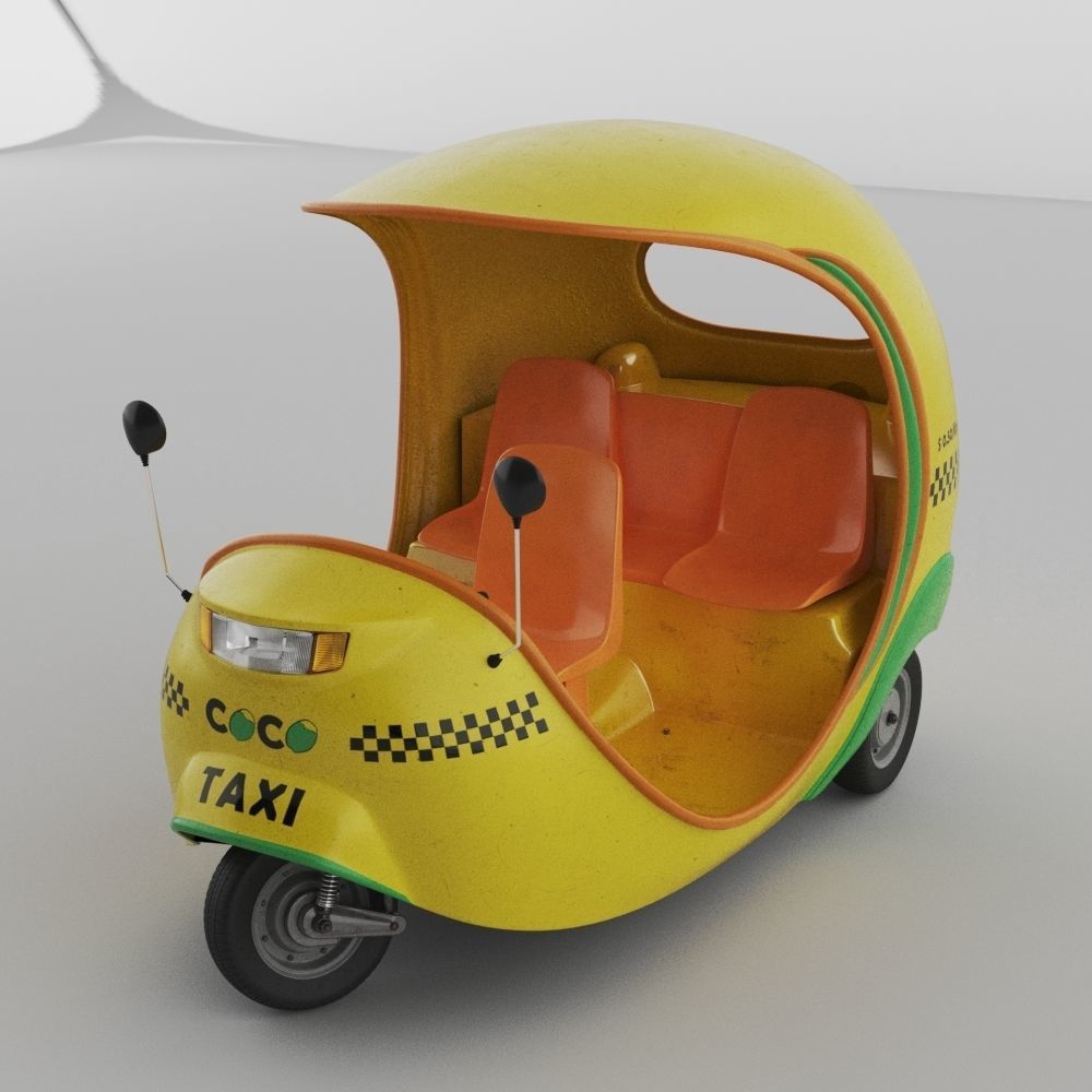 Havana Coco Taxi 3D model | CGTrader