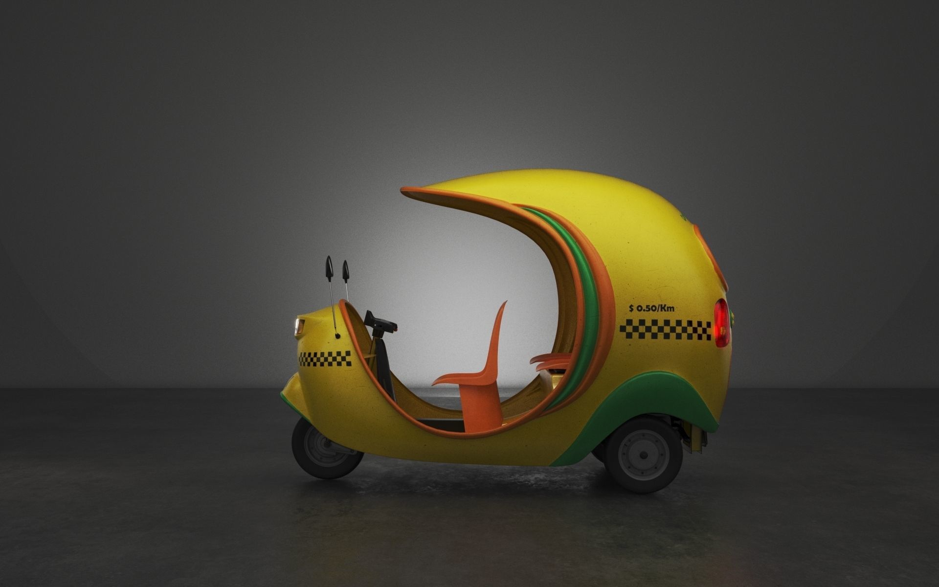 Havana Coco Taxi 3D model | CGTrader