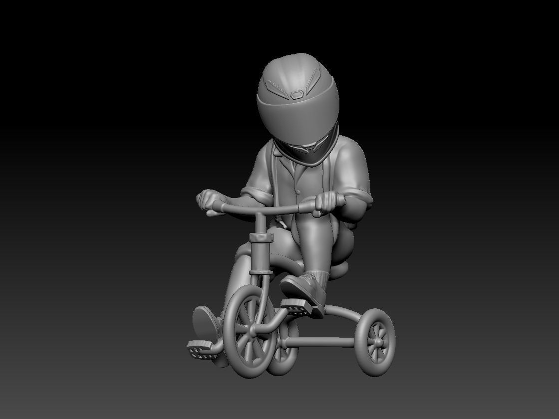 child racer bike 3D model 3D printable | CGTrader