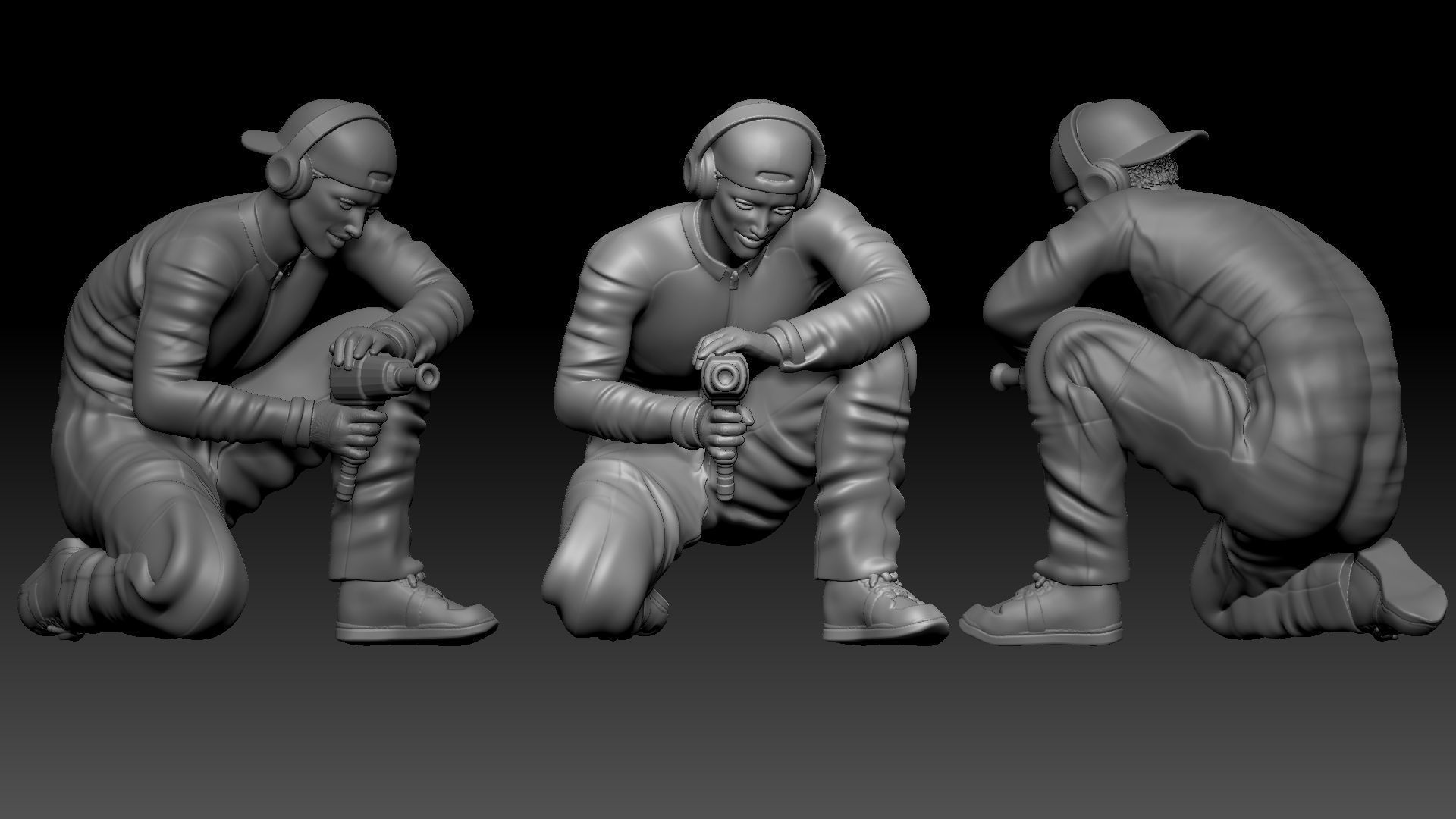 mechanic crew 3D model 3D printable | CGTrader