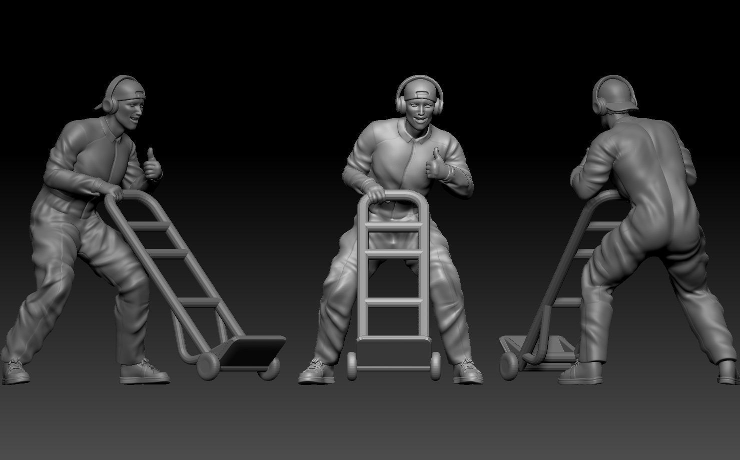 mechanic crew 3D model 3D printable | CGTrader