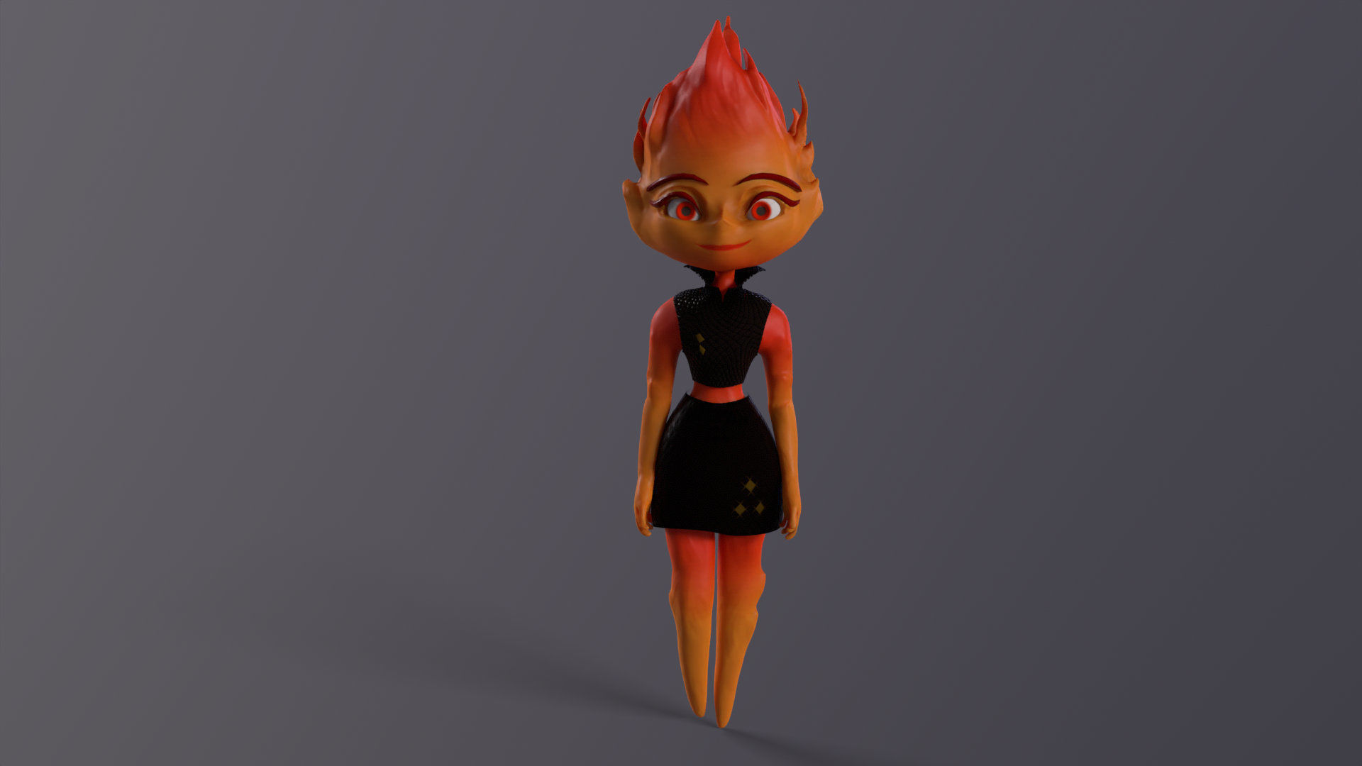 3D model Ember Lumen Pixar Elemental Animated PBR VR / AR / low-poly ...