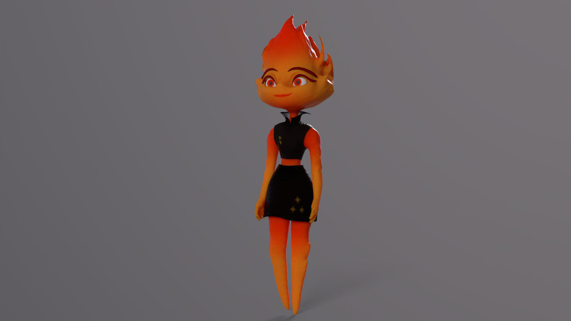 3D model Ember Lumen Pixar Elemental Animated PBR VR / AR / low-poly ...