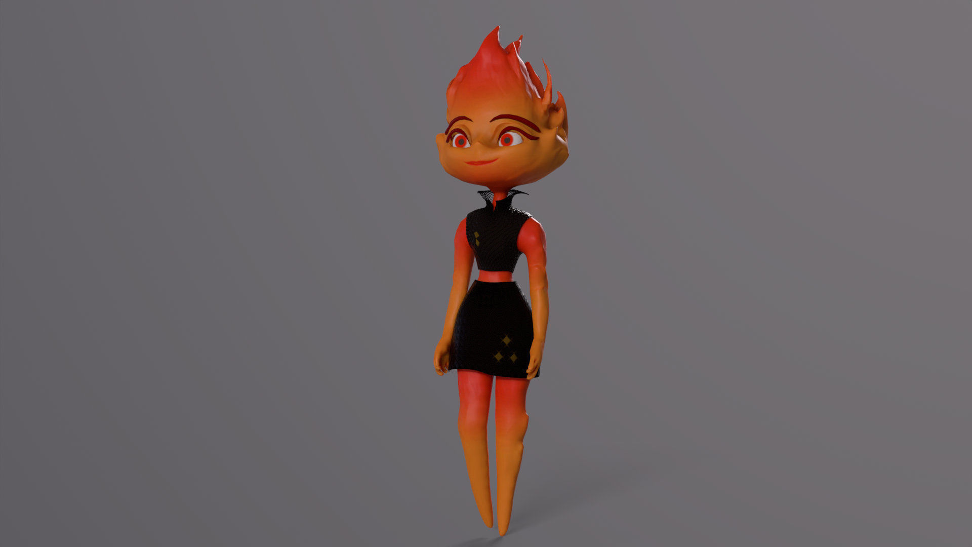 3D model Ember Lumen Pixar Elemental Animated PBR VR / AR / low-poly ...