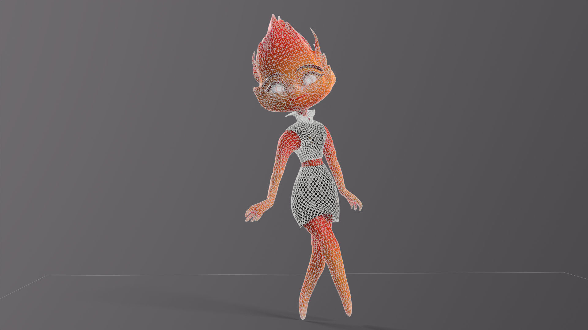3D model Ember Lumen Pixar Elemental Animated PBR VR / AR / low-poly ...