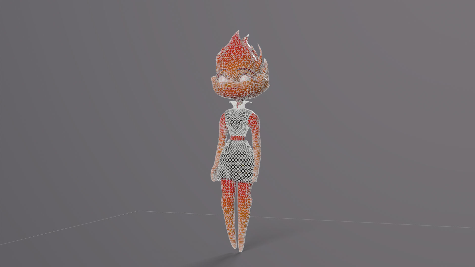 3D model Ember Lumen Pixar Elemental Animated PBR VR / AR / low-poly ...