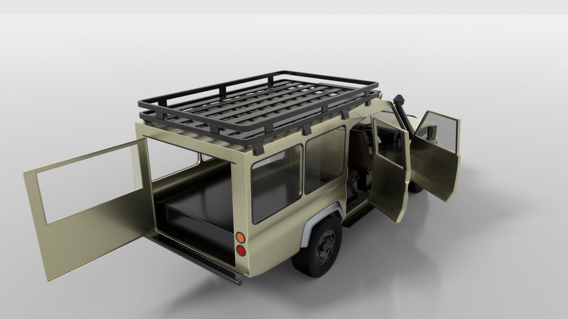 Toyota Land Cruiser 3D model rigged | CGTrader