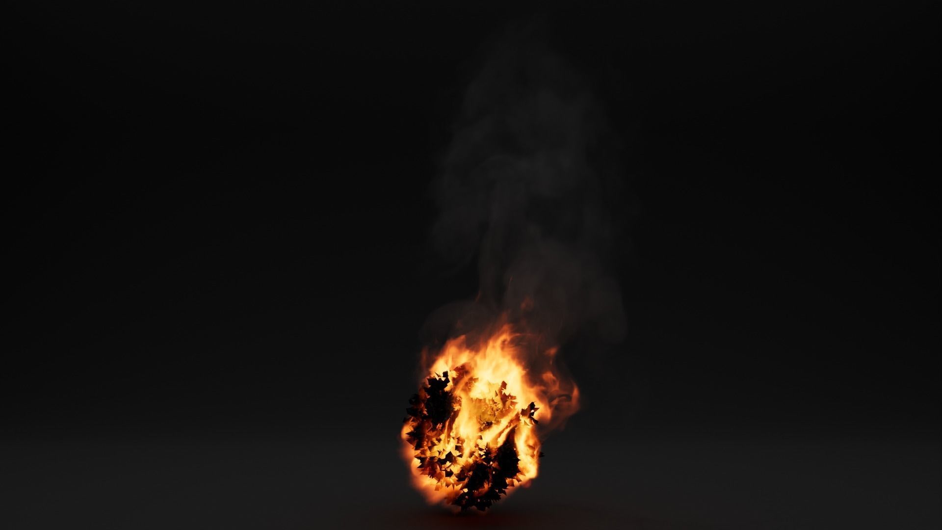 High-Resolution Burning bush - vdb animated 3D model animated | CGTrader