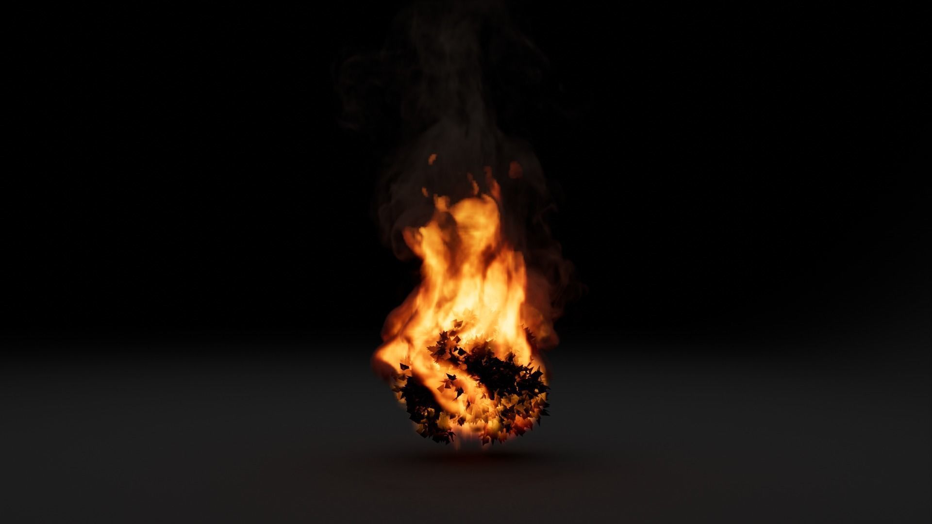 High-Resolution Burning bush - vdb animated 3D model animated | CGTrader