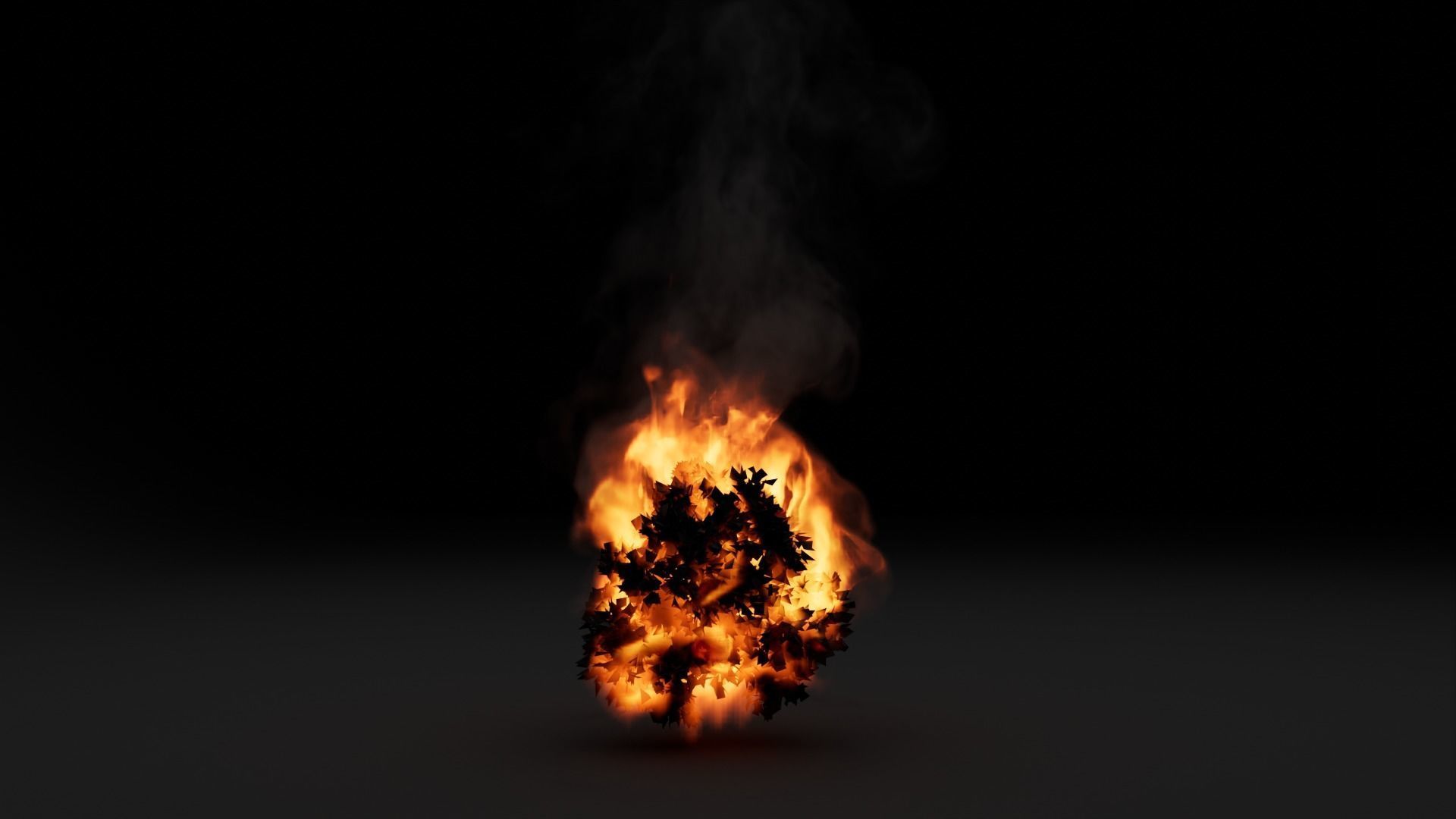 High-Resolution Burning bush - vdb animated 3D model animated | CGTrader
