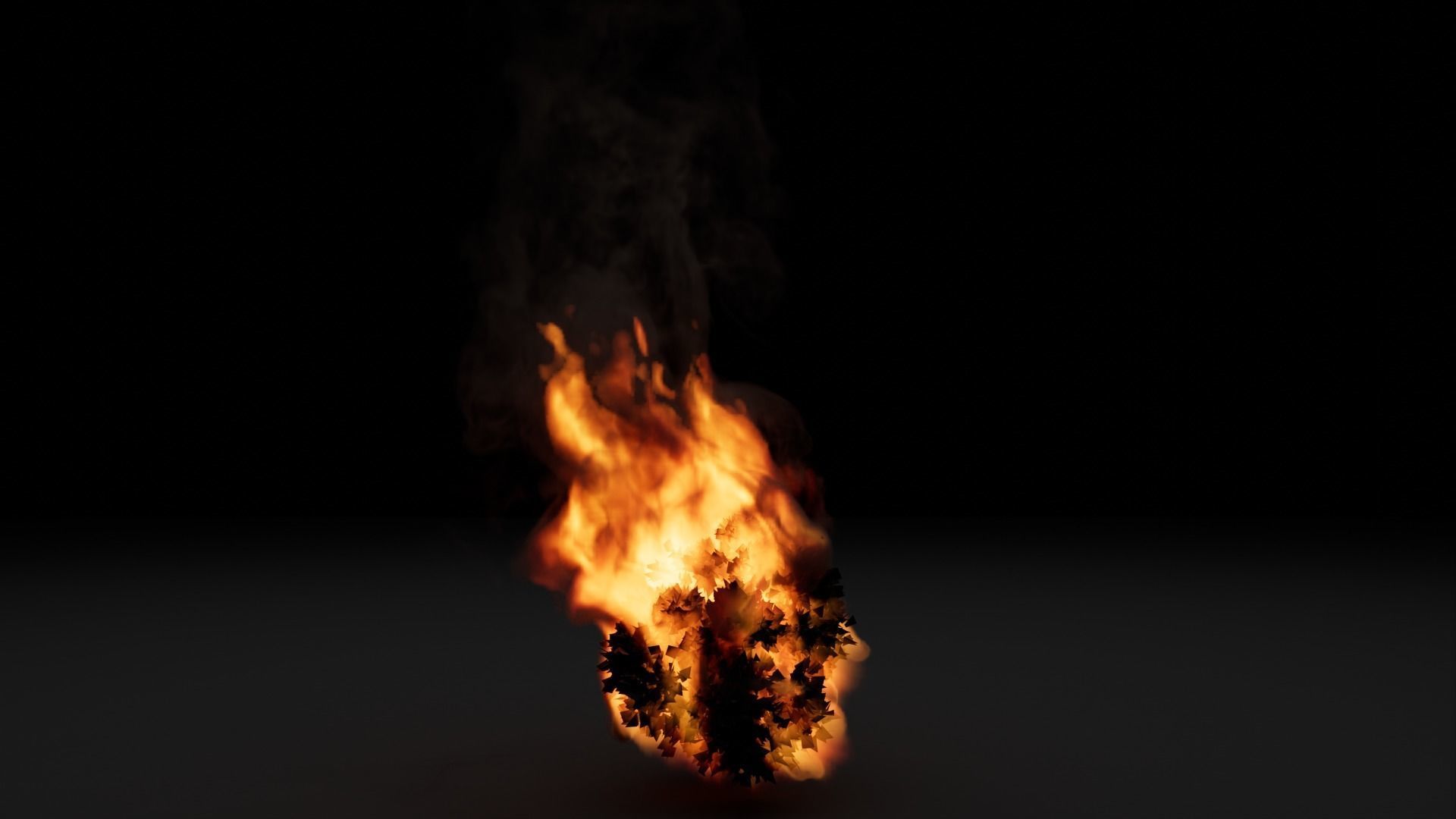 High-Resolution Burning bush - vdb animated 3D model animated | CGTrader