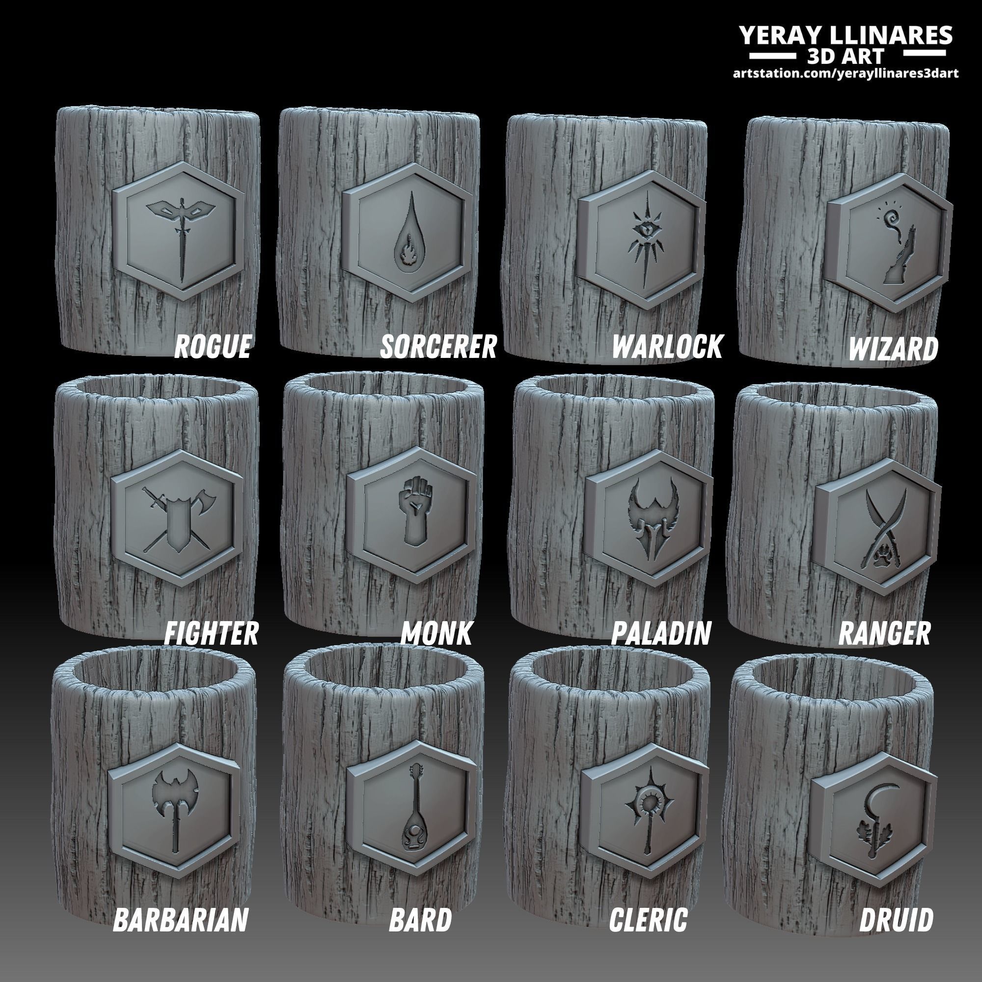Dungeons and Dragons Dice-Rolling Cups - 3D Printable 3D model 3D ...
