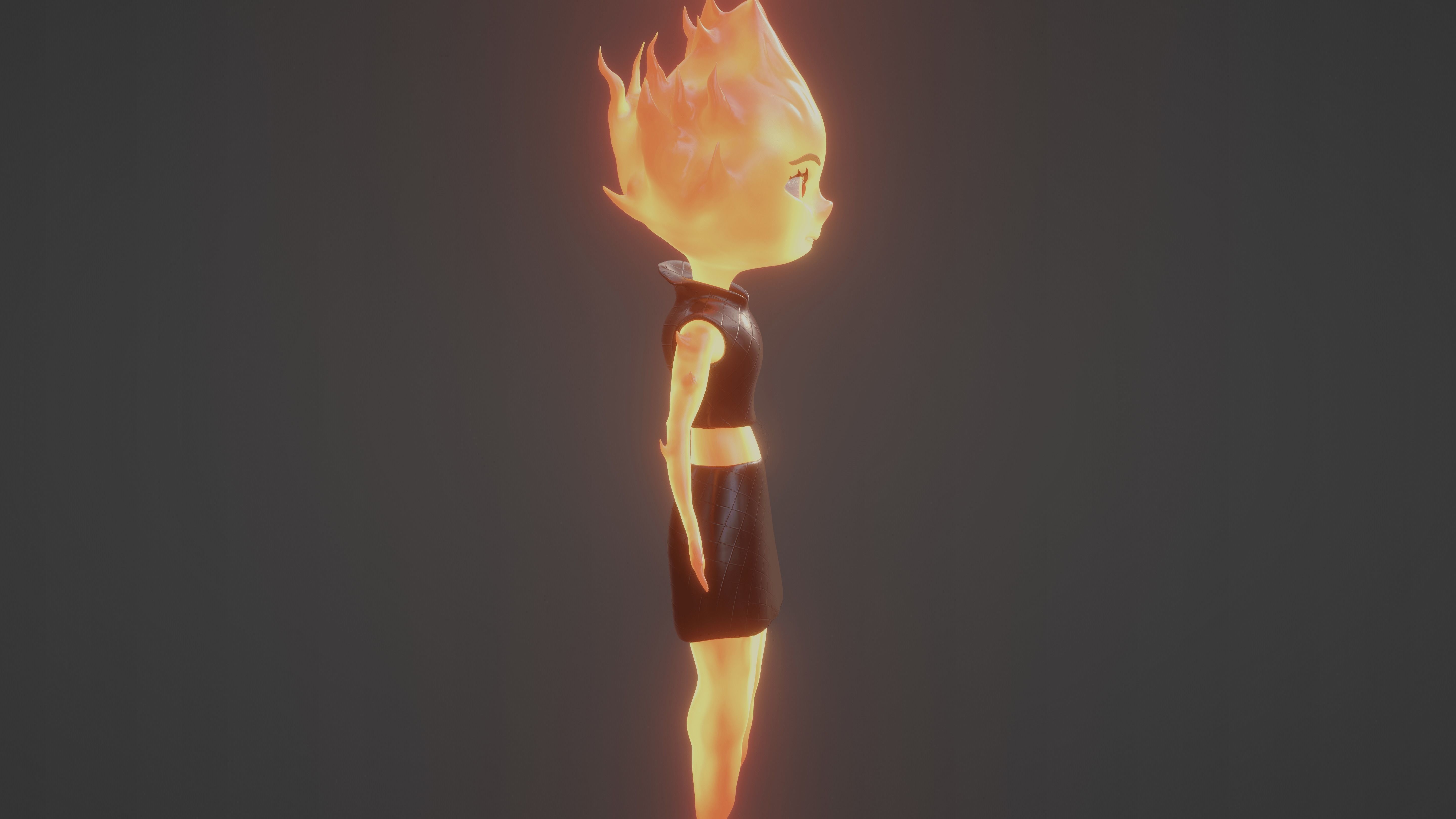 3D model Ember Lumen Pixar Elemental Rigged Animation and Game Ready VR ...