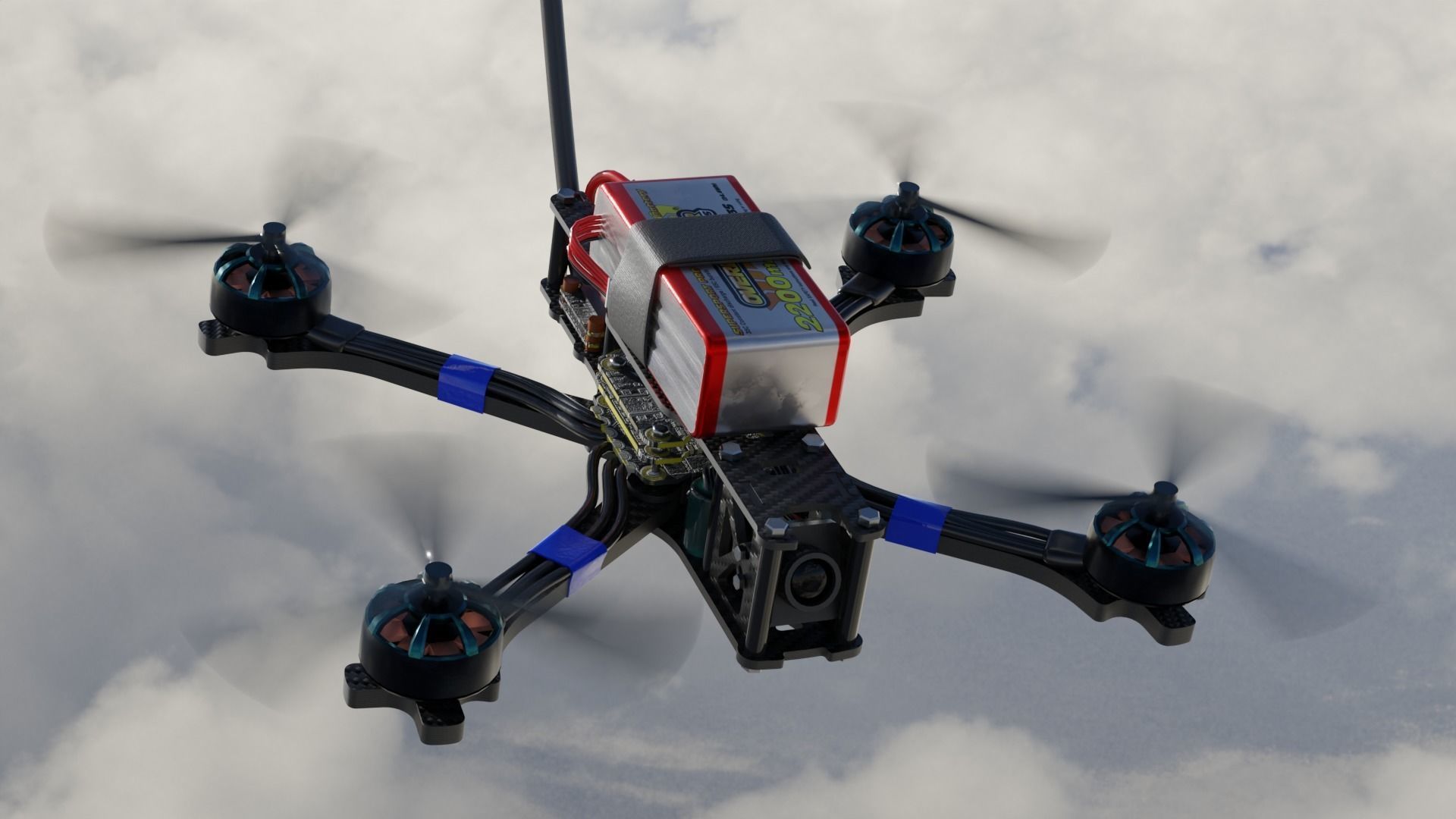 3D model FPV Drone Source One V5 frame VR / AR / low-poly | CGTrader