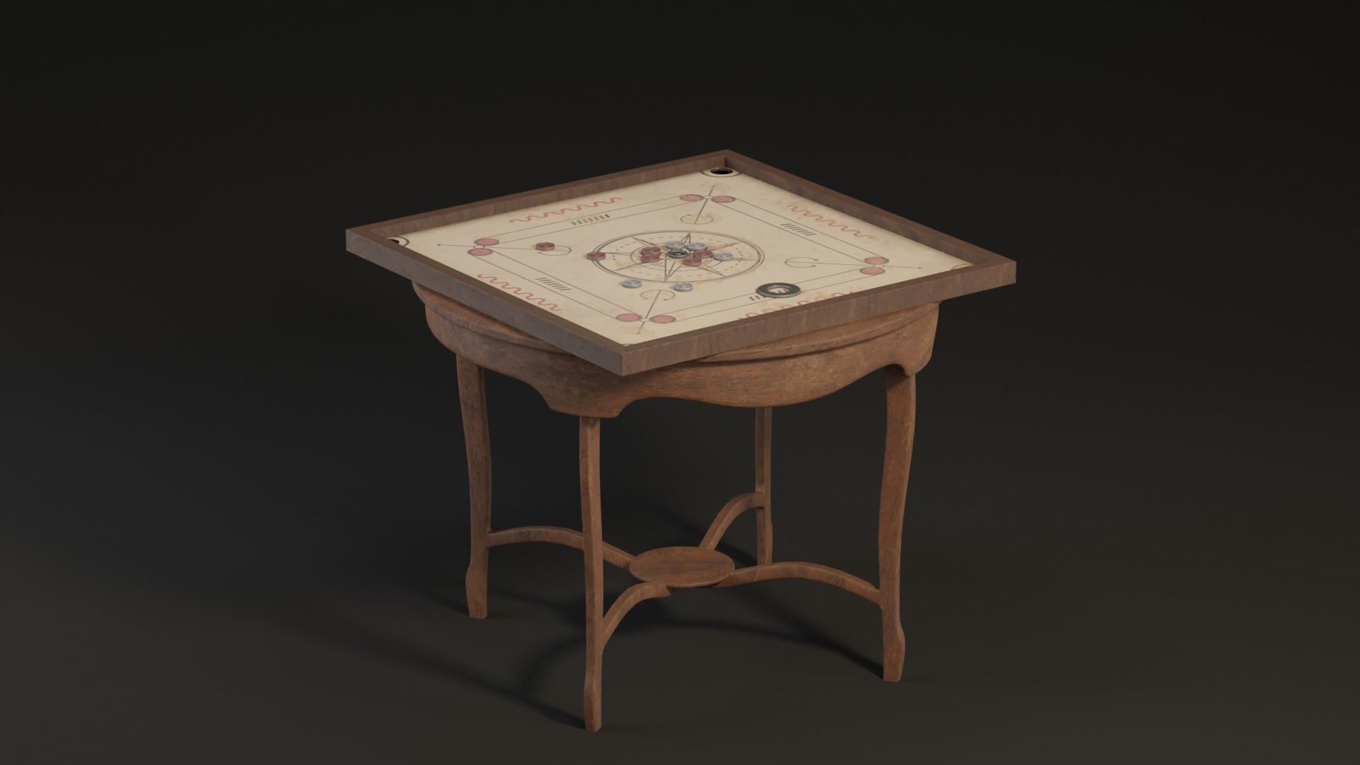 Carrom Board and Table 3D model | CGTrader
