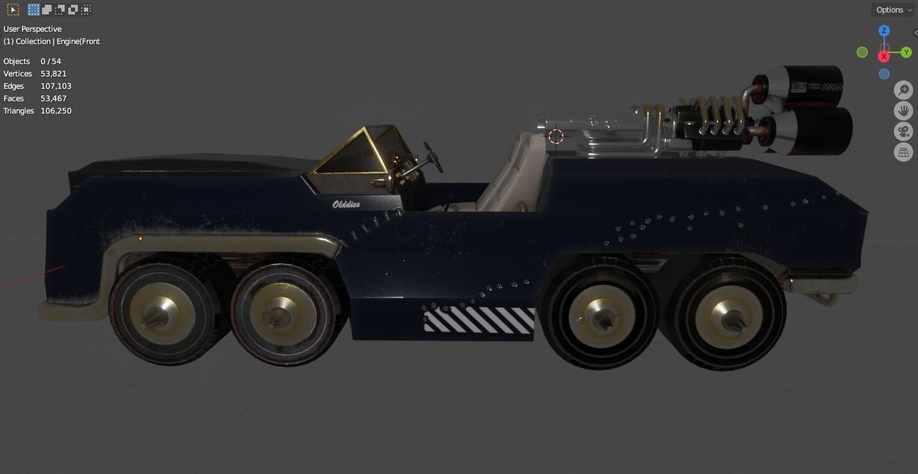 3D model S-BC100 Battle Car Olddies VR / AR / low-poly | CGTrader