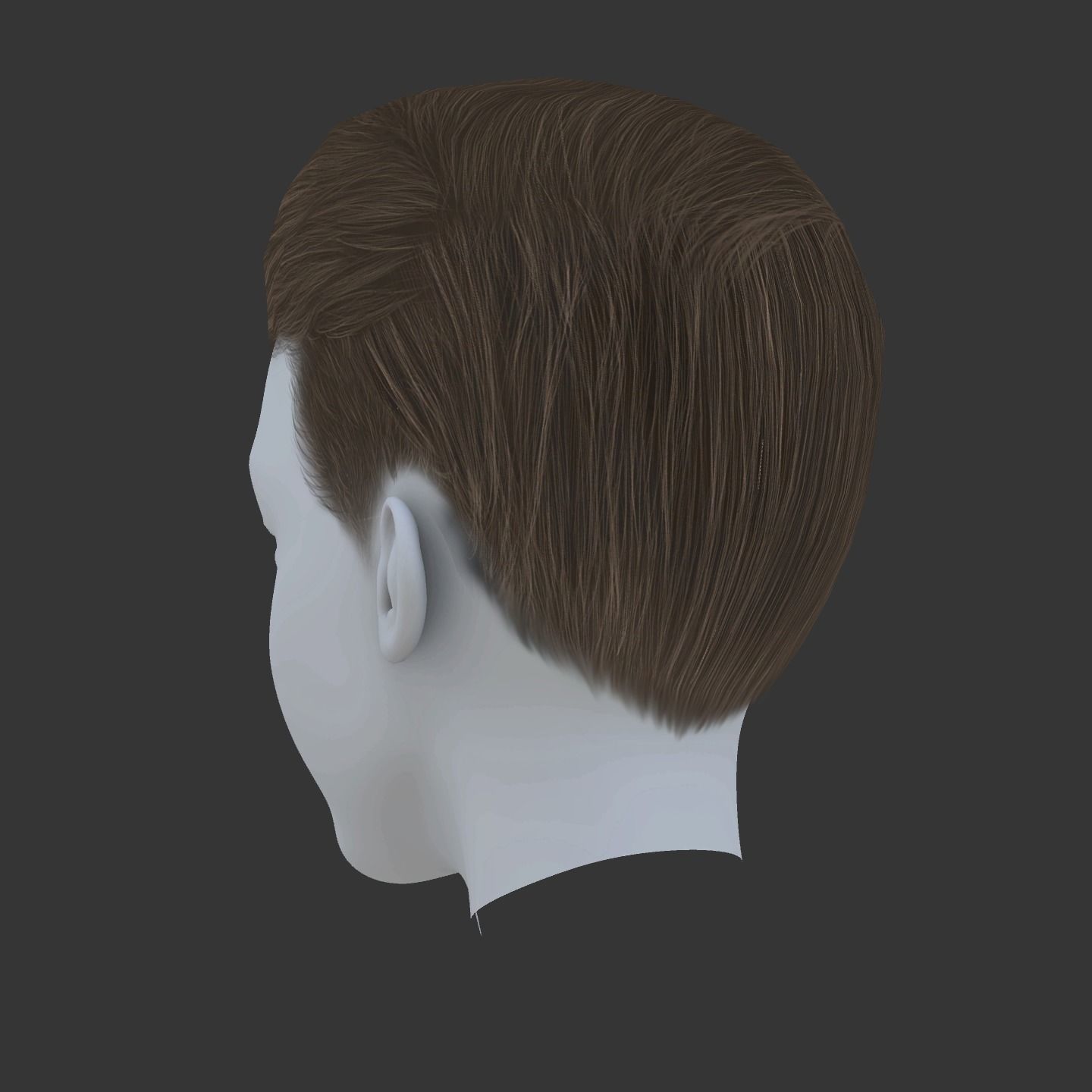 3D model 3D Polygon Hair for game Low-poly 3D model -v3 VR / AR / low ...