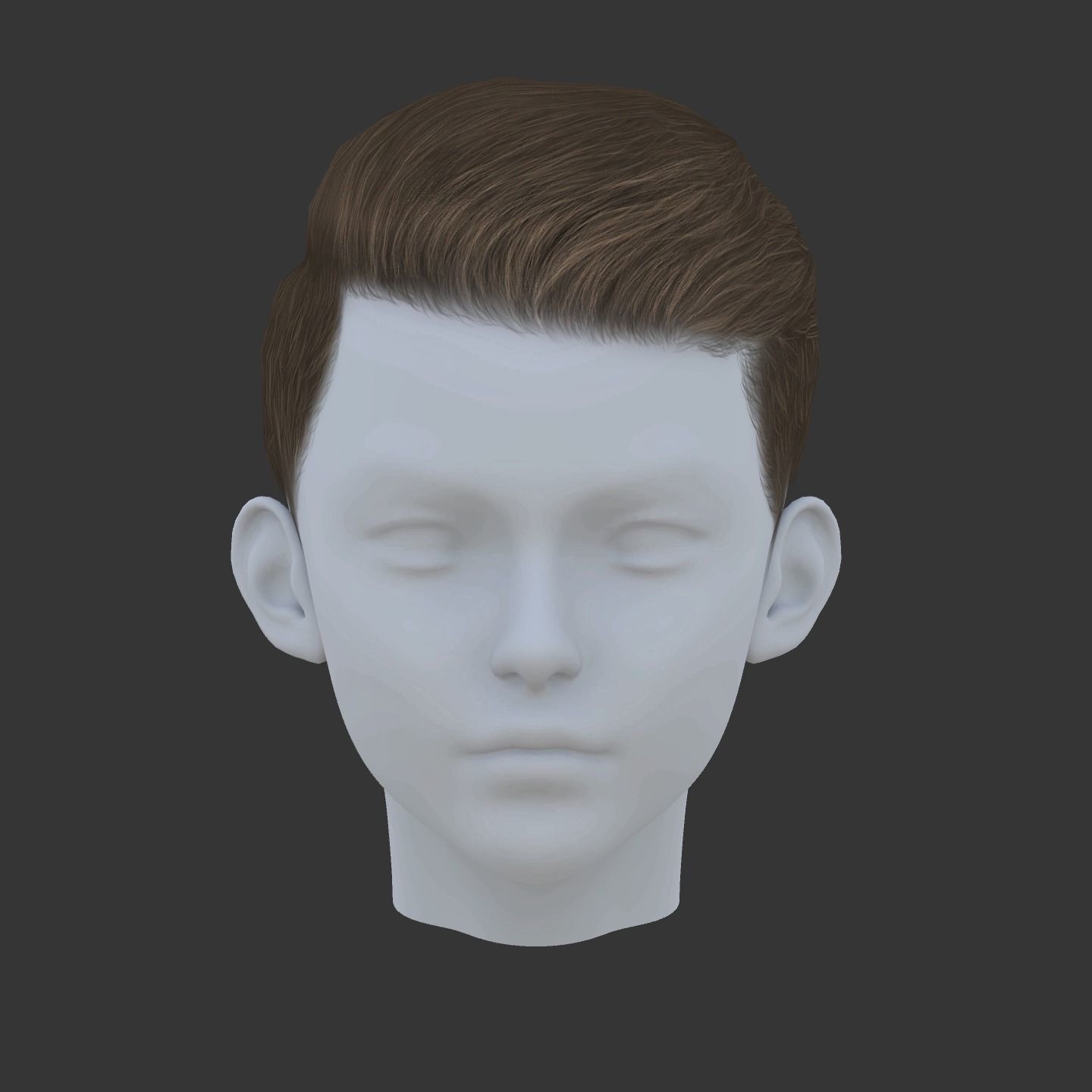 3D model 3D Polygon Hair for game Low-poly 3D model -v3 VR / AR / low ...