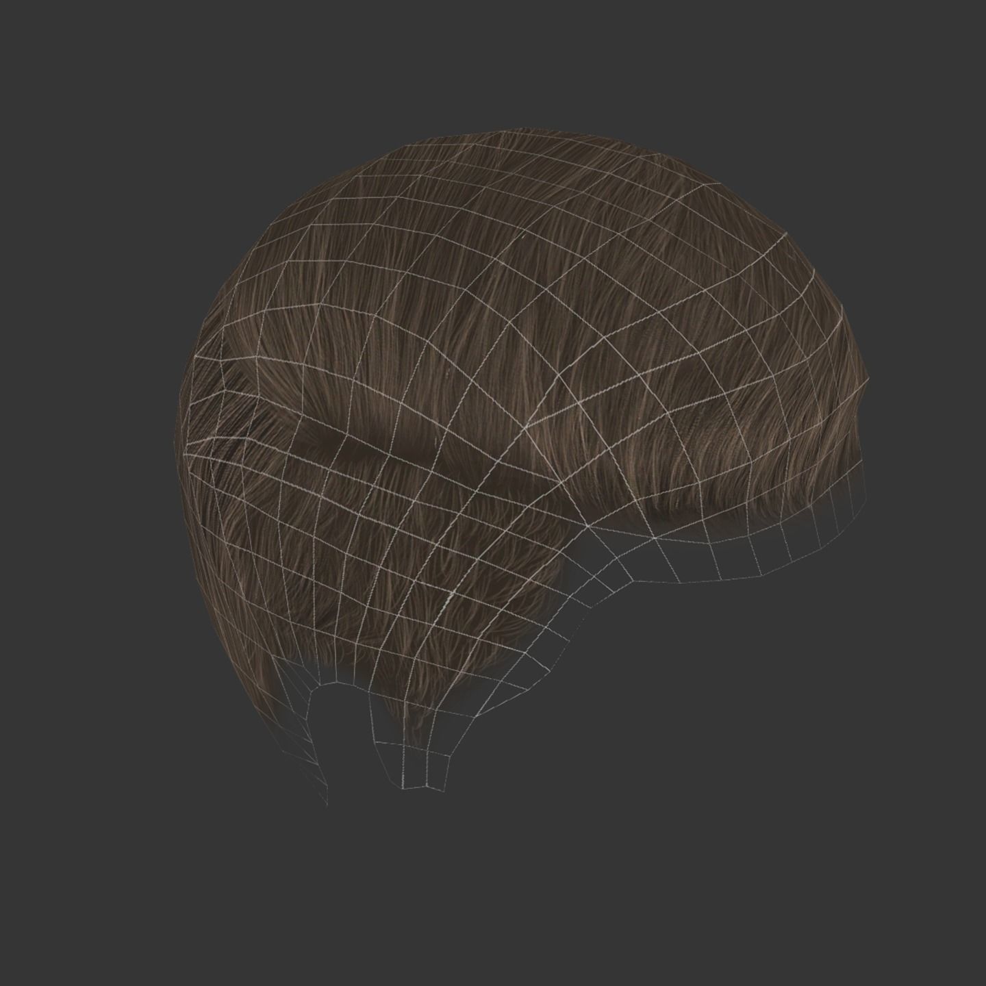 3D model 3D Polygon Hair for game Low-poly 3D model -v3 VR / AR / low ...