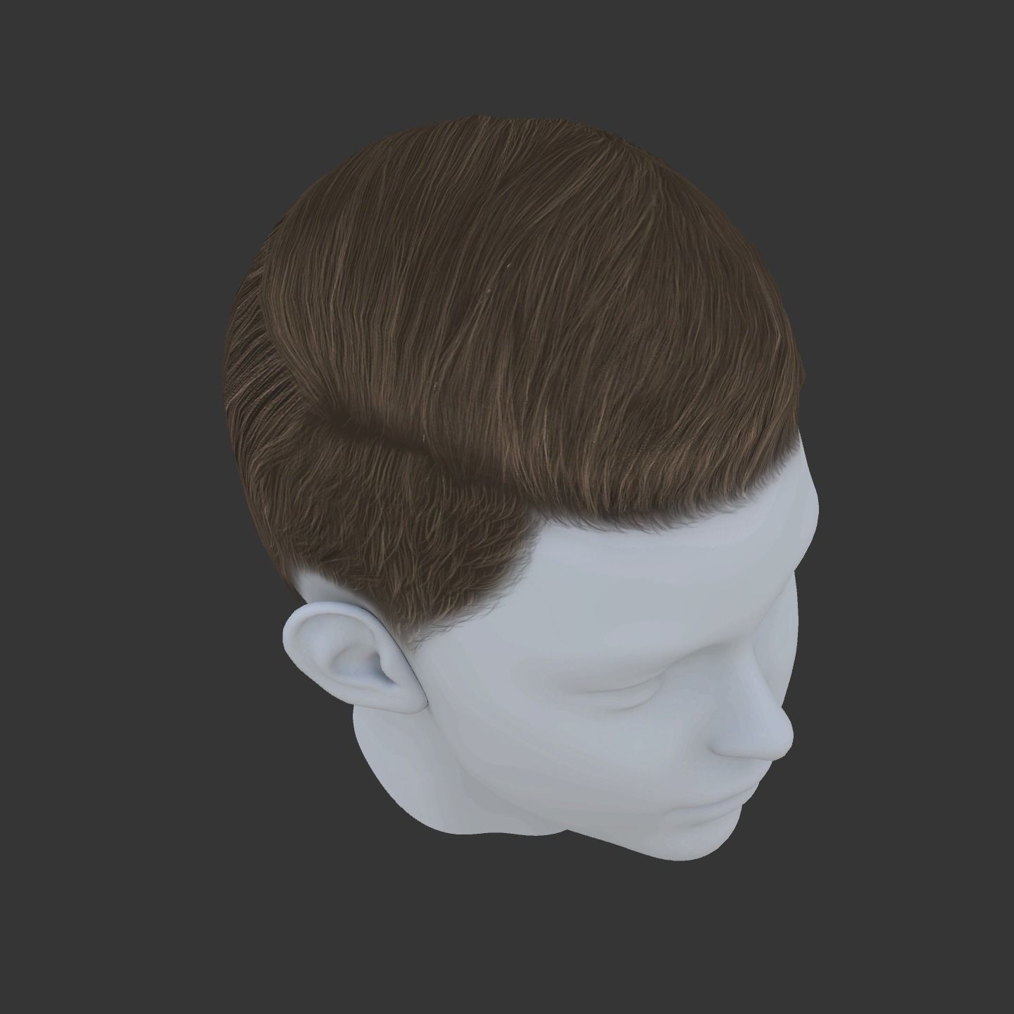 3D model 3D Polygon Hair for game Low-poly 3D model -v3 VR / AR / low ...