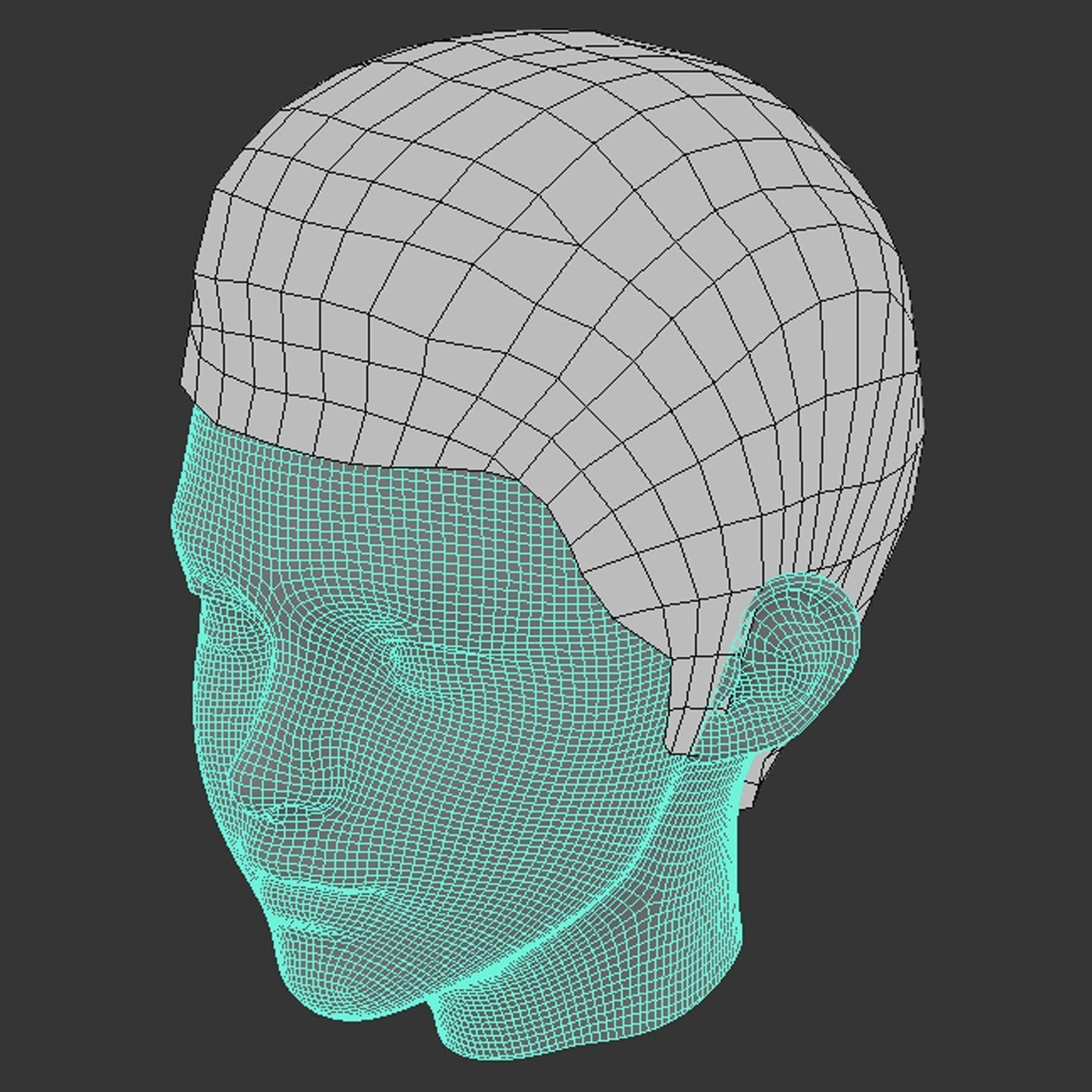 3D model 3D Polygon Hair for game Low-poly 3D model -v3 VR / AR / low ...