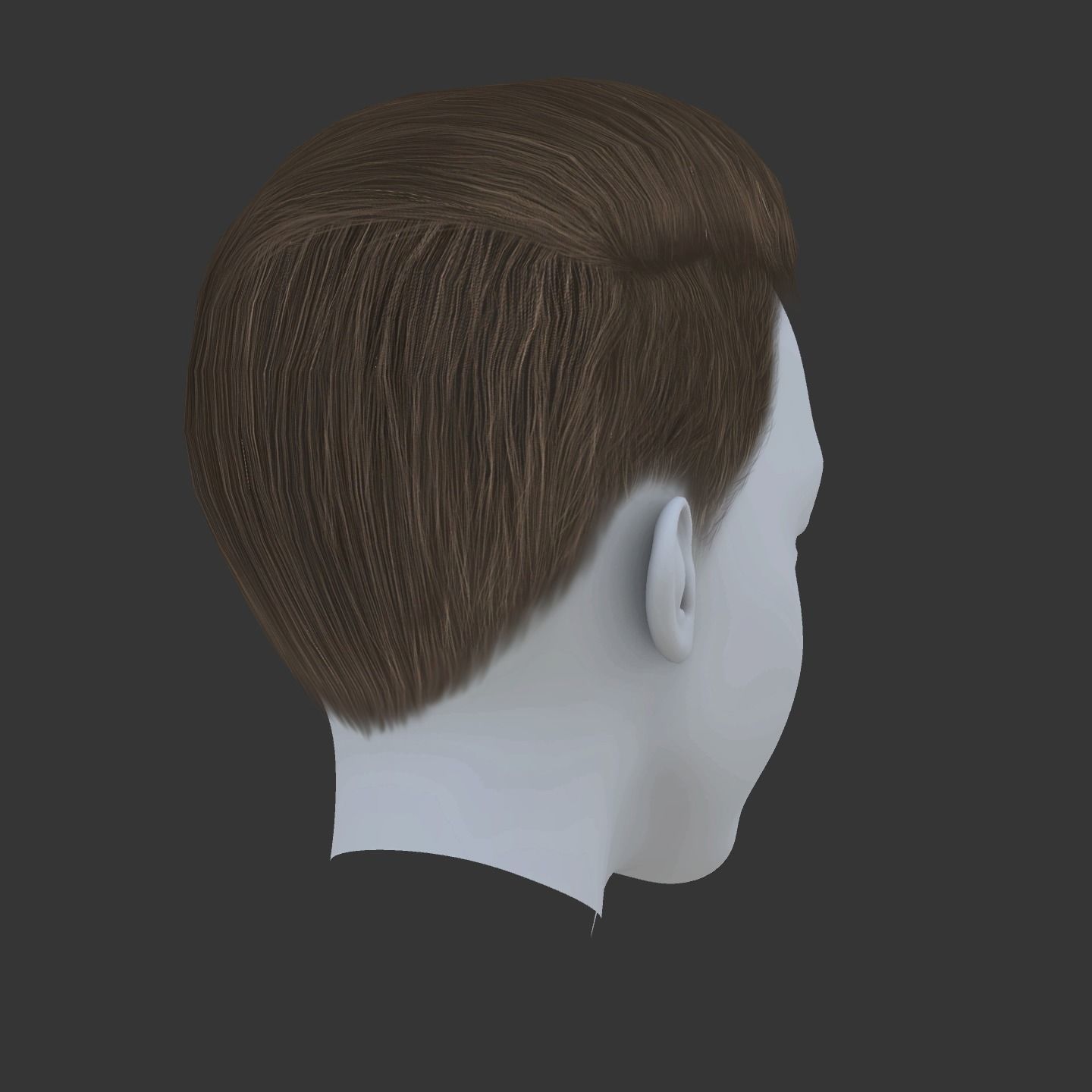 3D model 3D Polygon Hair for game Low-poly 3D model -v3 VR / AR / low ...