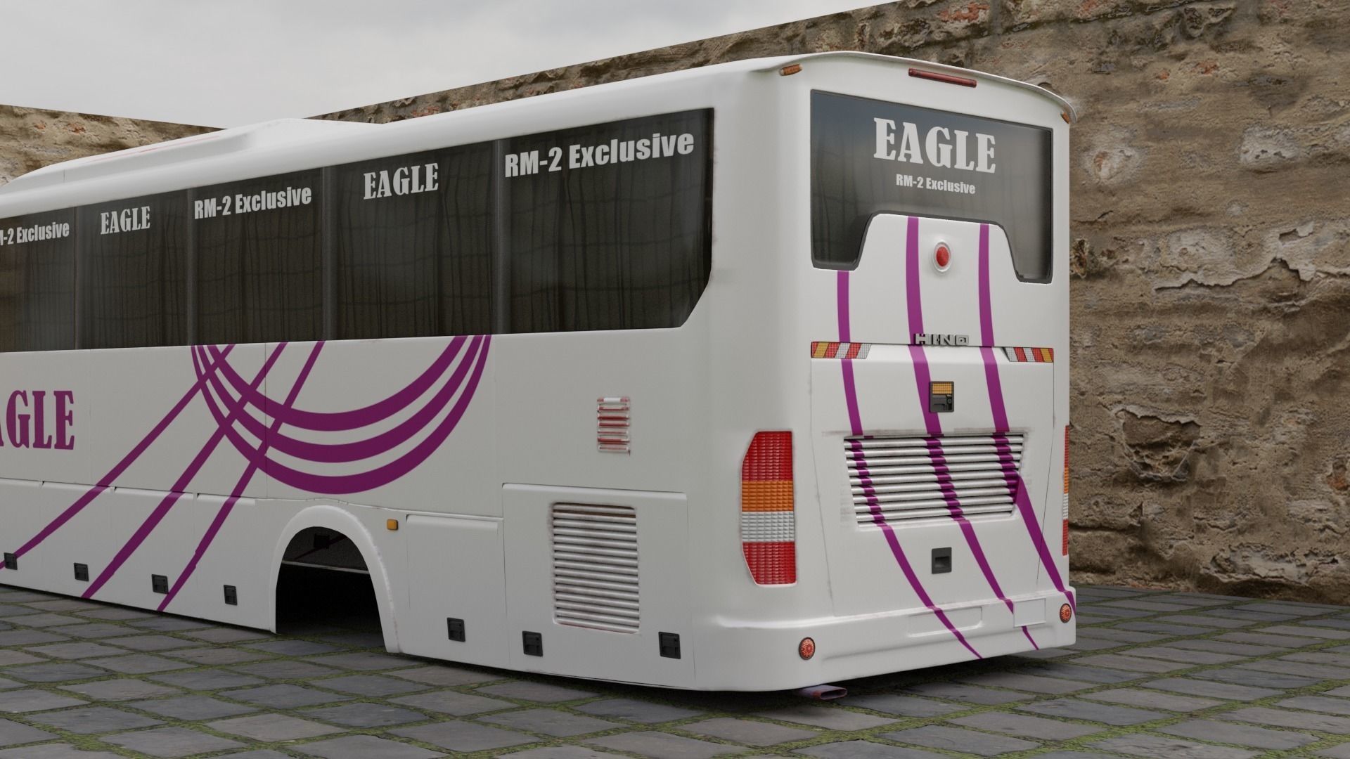 Hino RM 2 Bus free 3D model | CGTrader