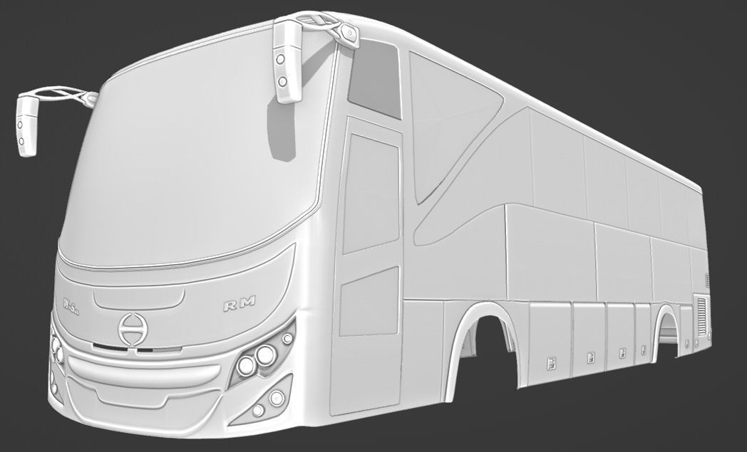 Hino RM 2 Bus free 3D model | CGTrader