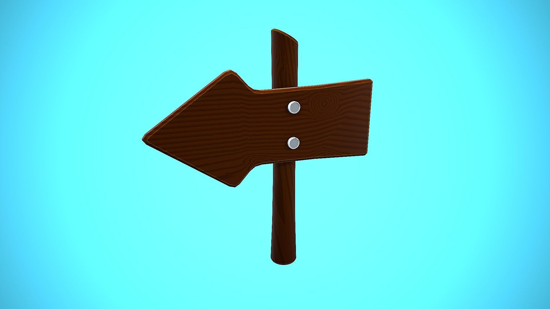 3D model WOOD SIGN 01 CARTOON STYLIZED VR / AR / low-poly | CGTrader