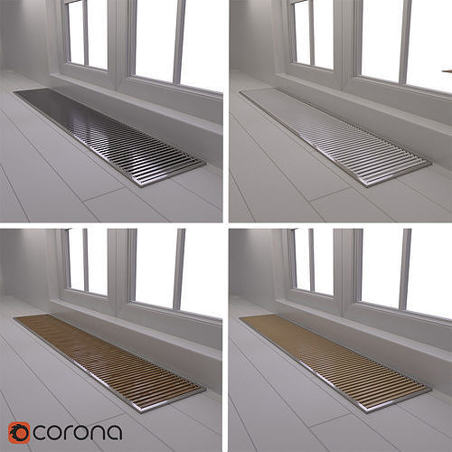 Underfloor radiator corona floor 3D model | CGTrader