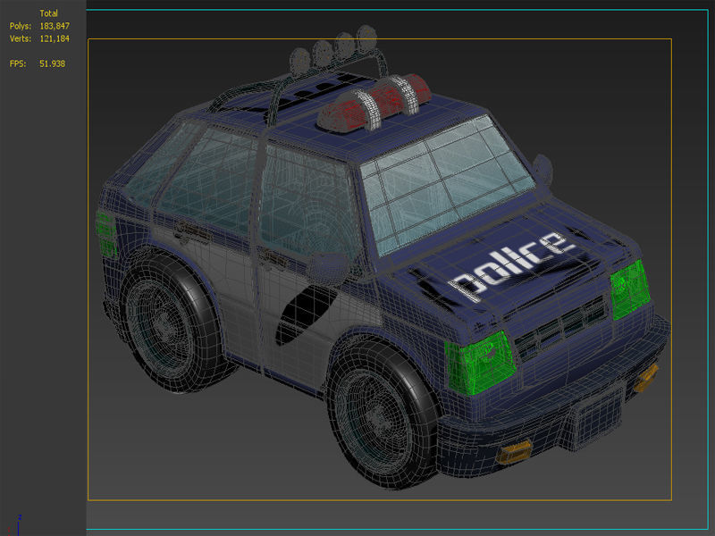 Super Cartoon police car toy police animated police car 3D model | CGTrader