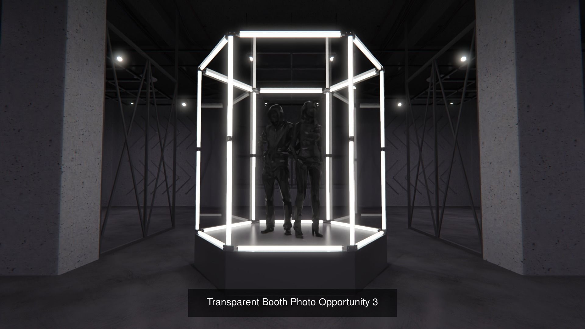Transparent Booths Photo Opportunities - 4 Pack 3D Model Collection | CGTrader