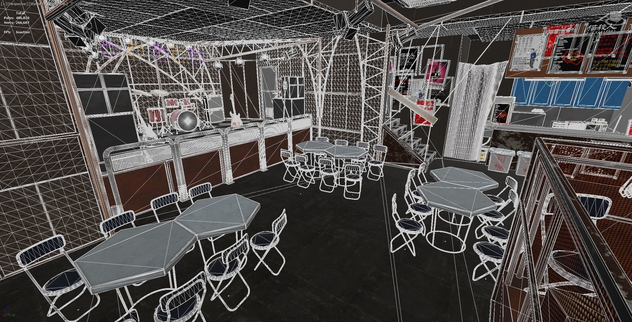 3D model Japanese Rock Club - Environment to host your virtual parties ...
