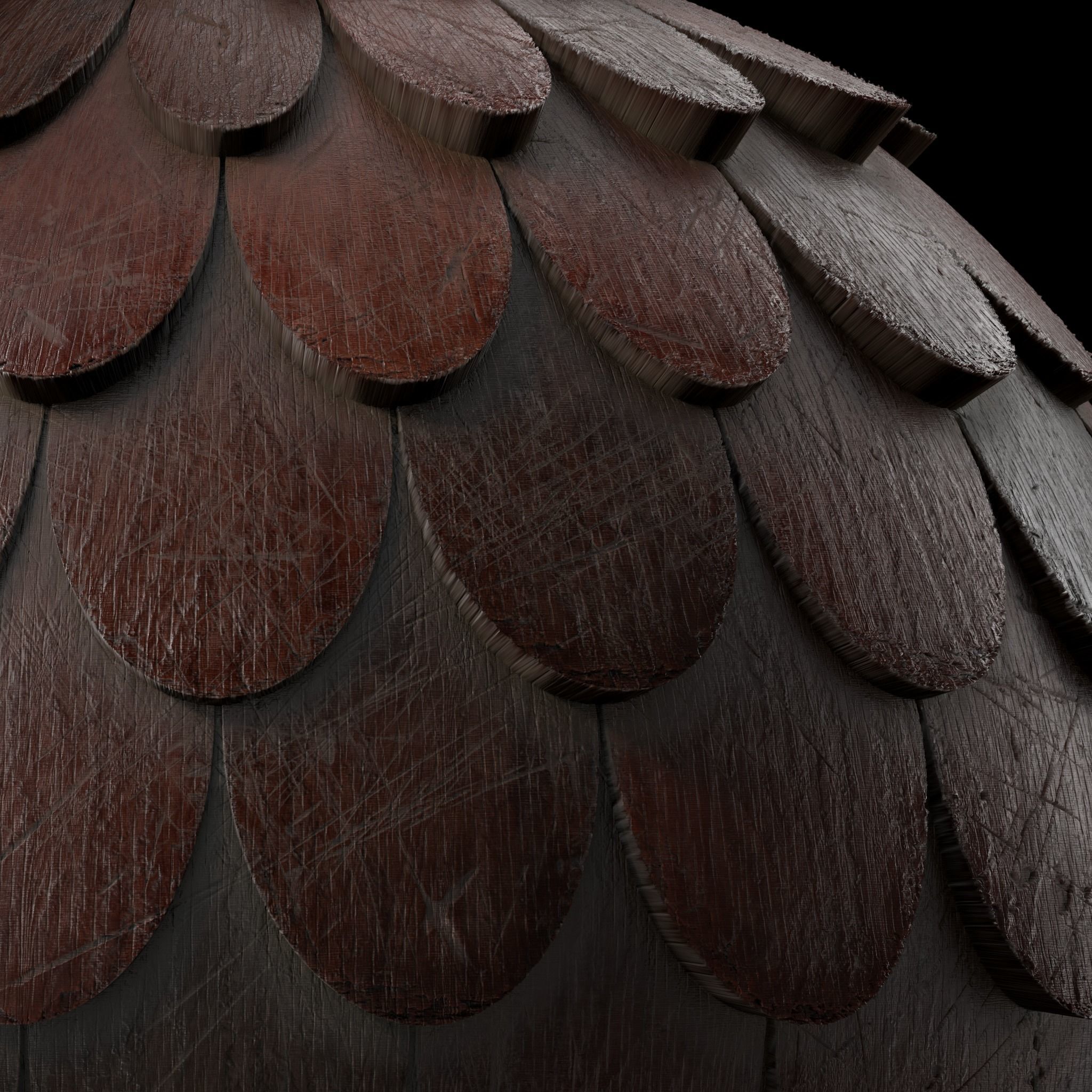 Texture Roof Tile Materials 87- Wooden Roofing By Sbsar Seamless Pbr VR ...
