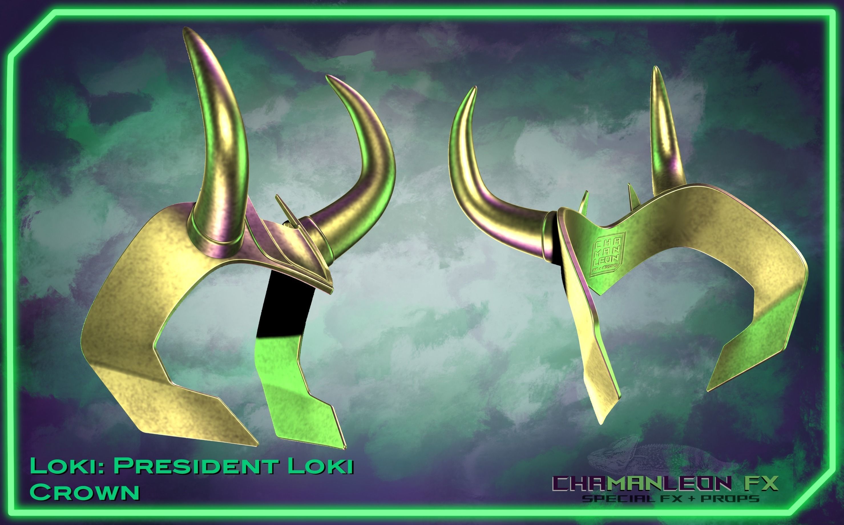 President Loki Crown Cosplay 3D model 3D printable | CGTrader