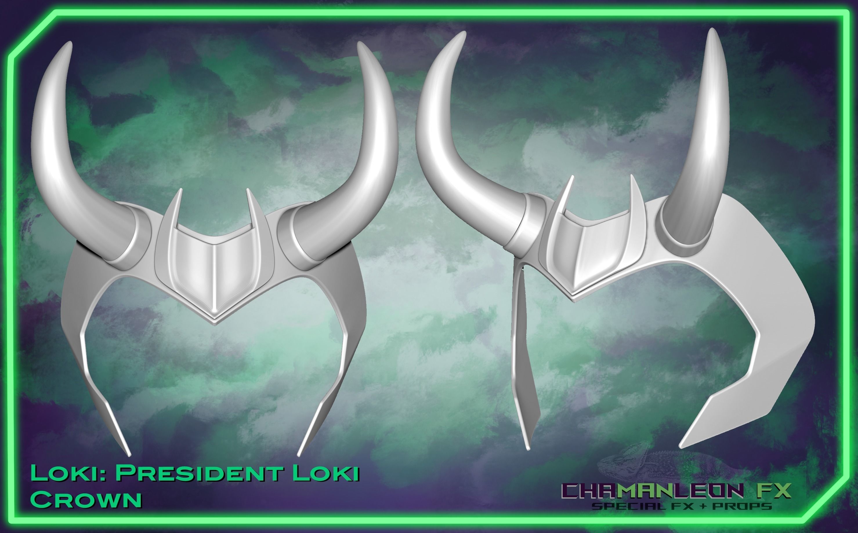 President Loki Crown Cosplay 3D model 3D printable | CGTrader