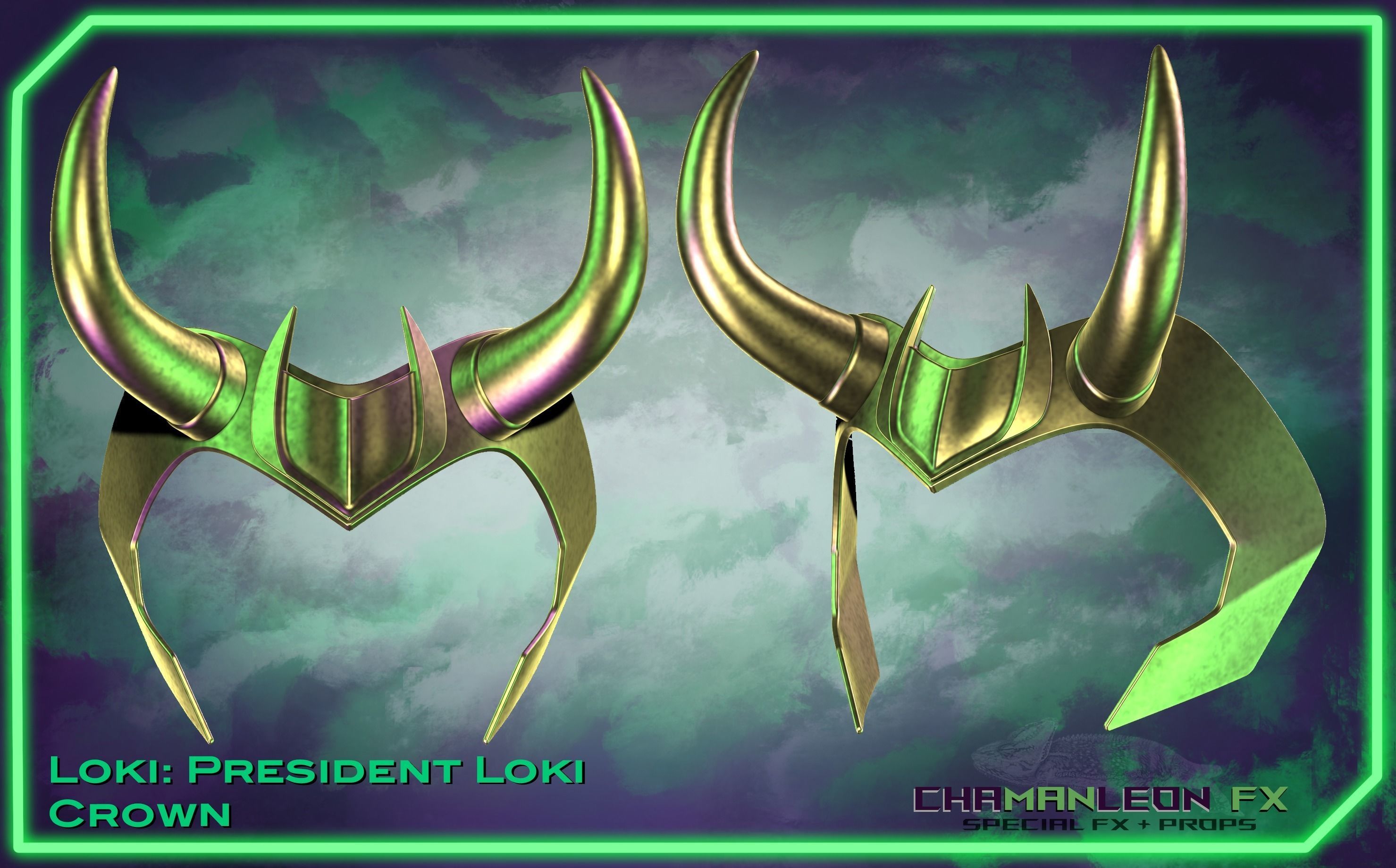President Loki Crown Cosplay 3D model 3D printable | CGTrader