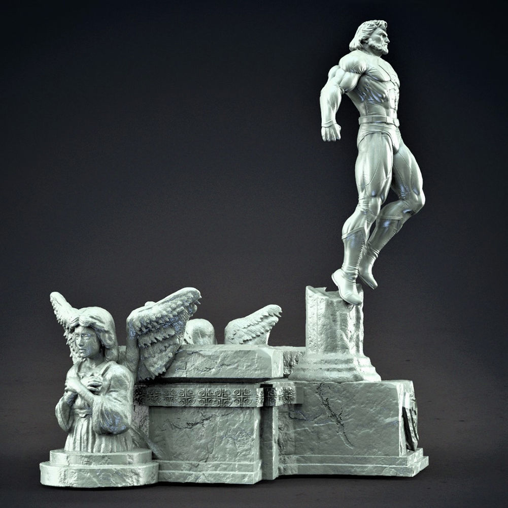 Black Superman 3D Model Ready to Print STL 3D model 3D printable | CGTrader