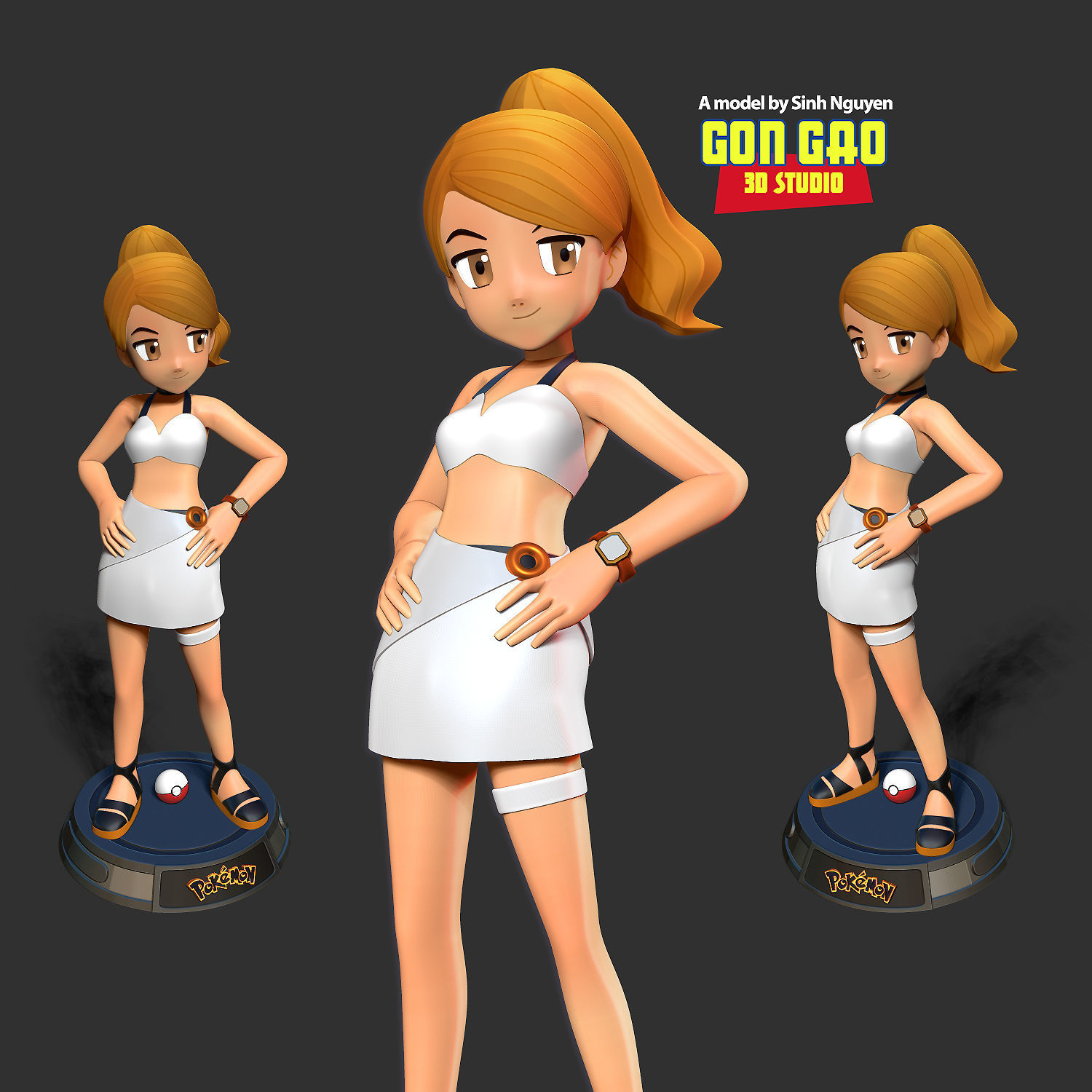 Beauty - Pokemon Trainer 3D model 3D printable | CGTrader