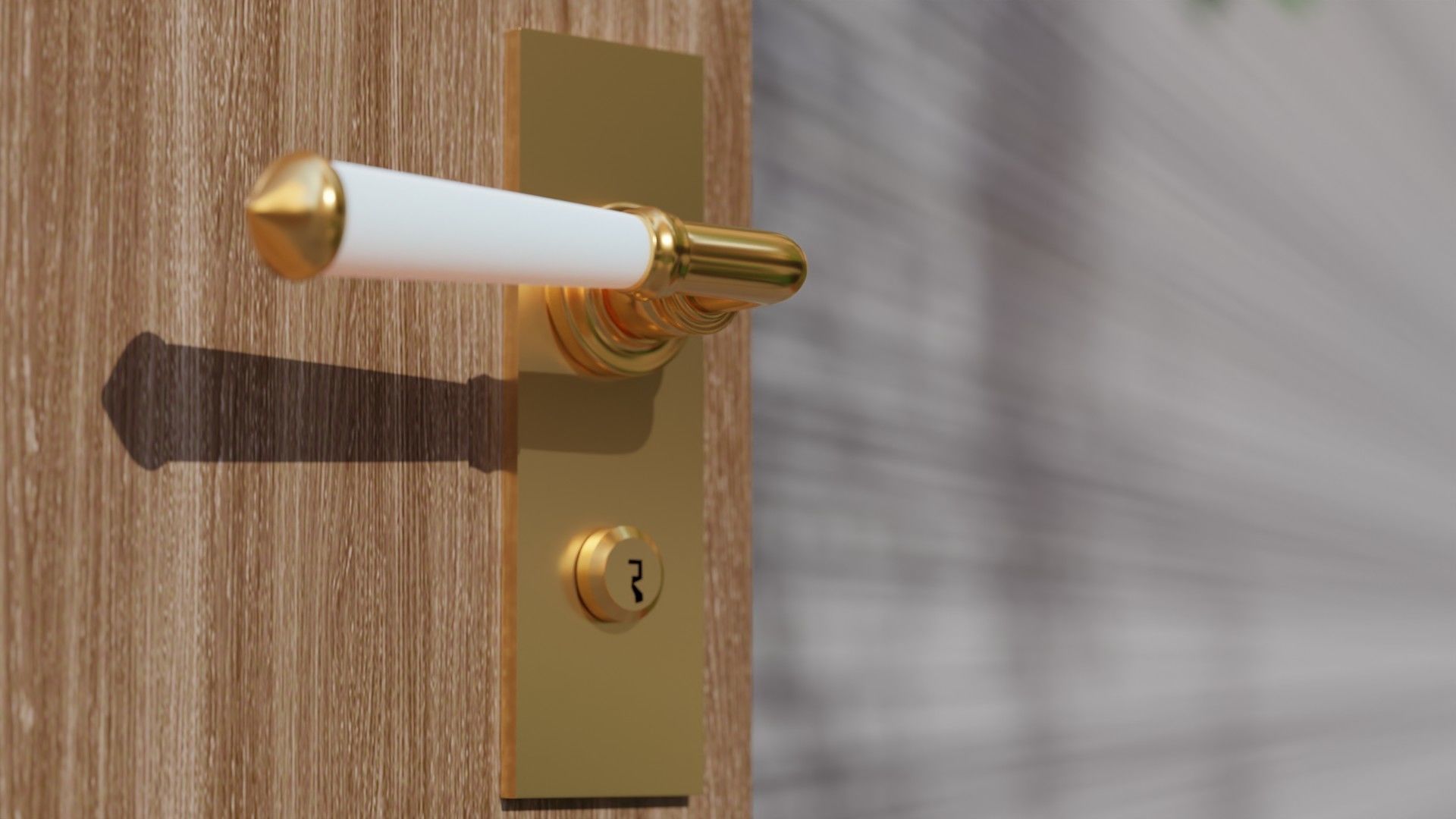 Lever External Wooden Door Lockset free 3D model | CGTrader