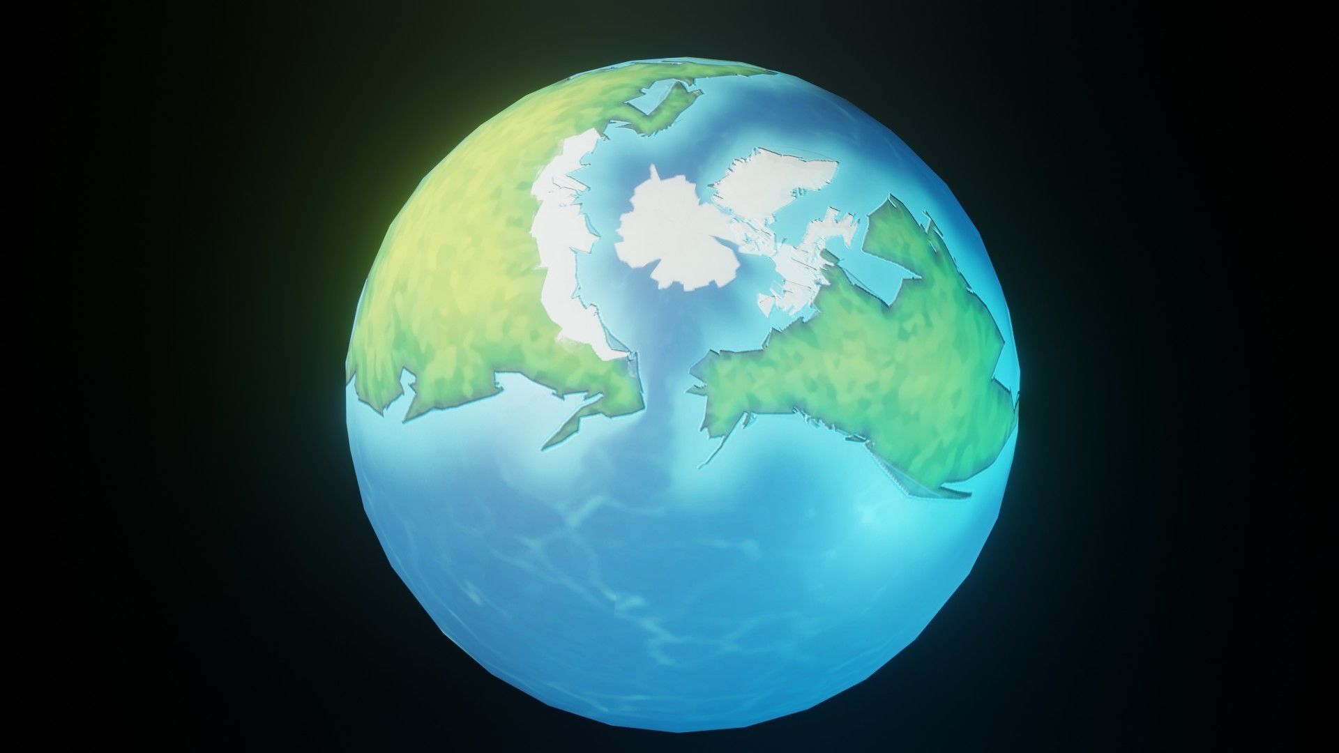 3D model Stylized Planet Earth 3D Model 2k 4k 8k Textures VR / AR / low ...