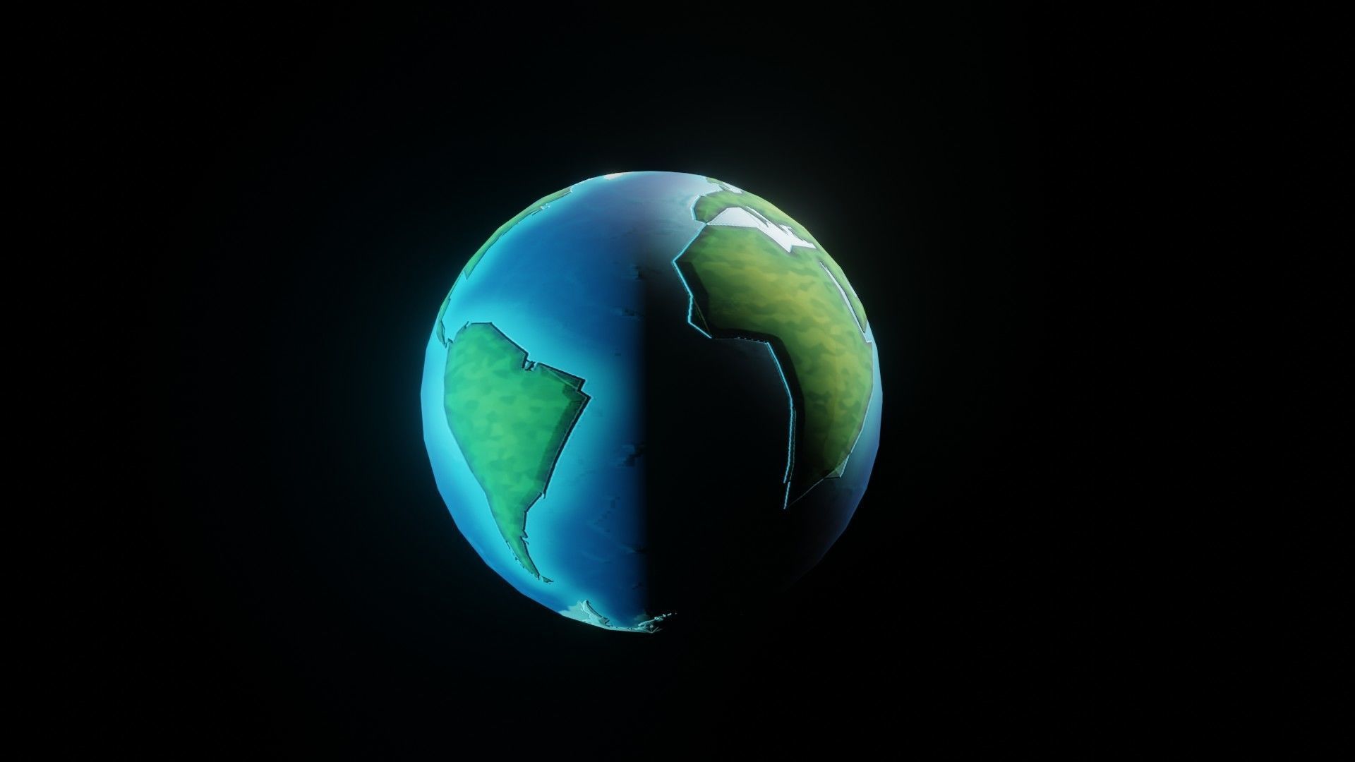 3D model Stylized Planet Earth 3D Model 2k 4k 8k Textures VR / AR / low ...