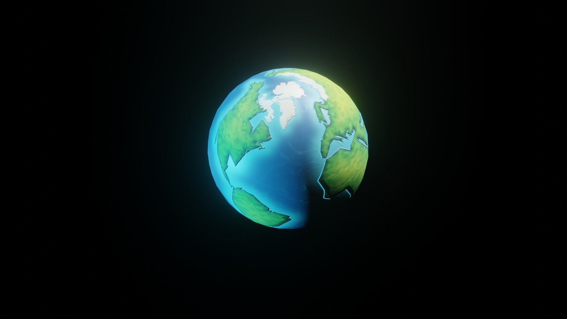 3D model Stylized Planet Earth 3D Model 2k 4k 8k Textures VR / AR / low ...